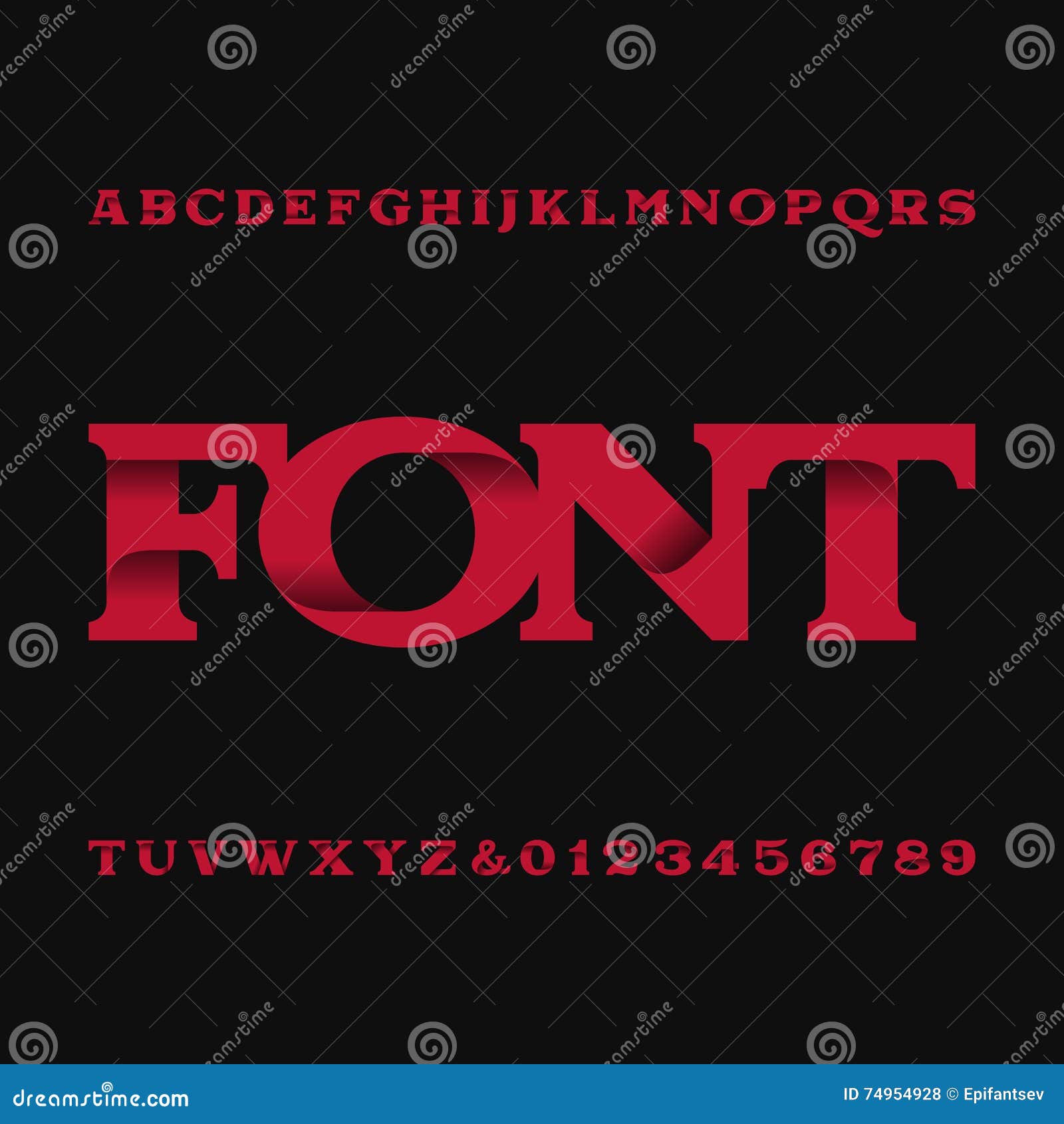 Decorative Alphabet Vector Font. Type Letters and Numbers. Stock Vector ...
