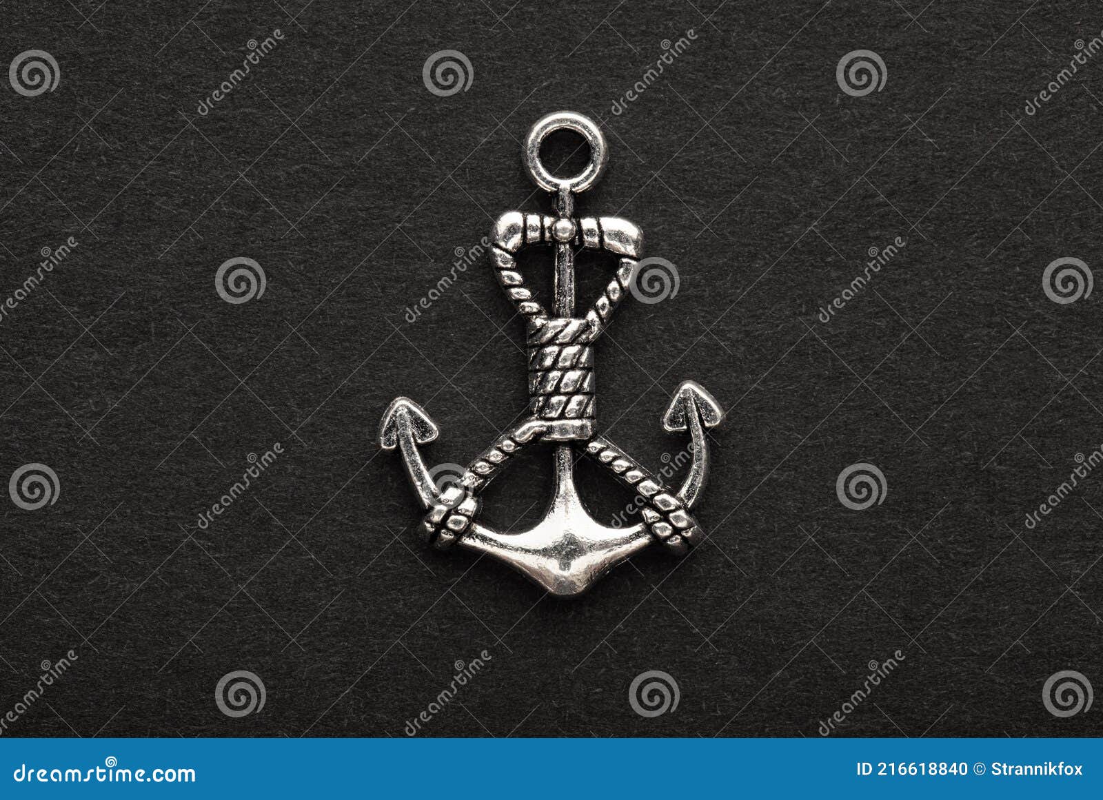 Decorative Ancor on the Empty Black Background Stock Photo - Image of ...