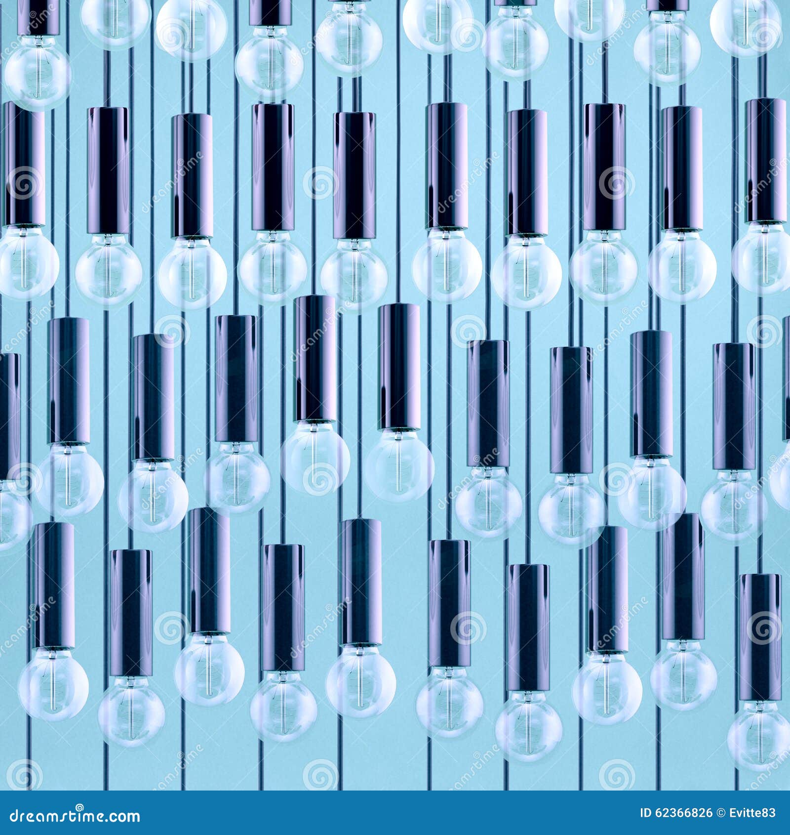 Decorative Antique Edison Style Filament Light Bulb on Light Blue ...