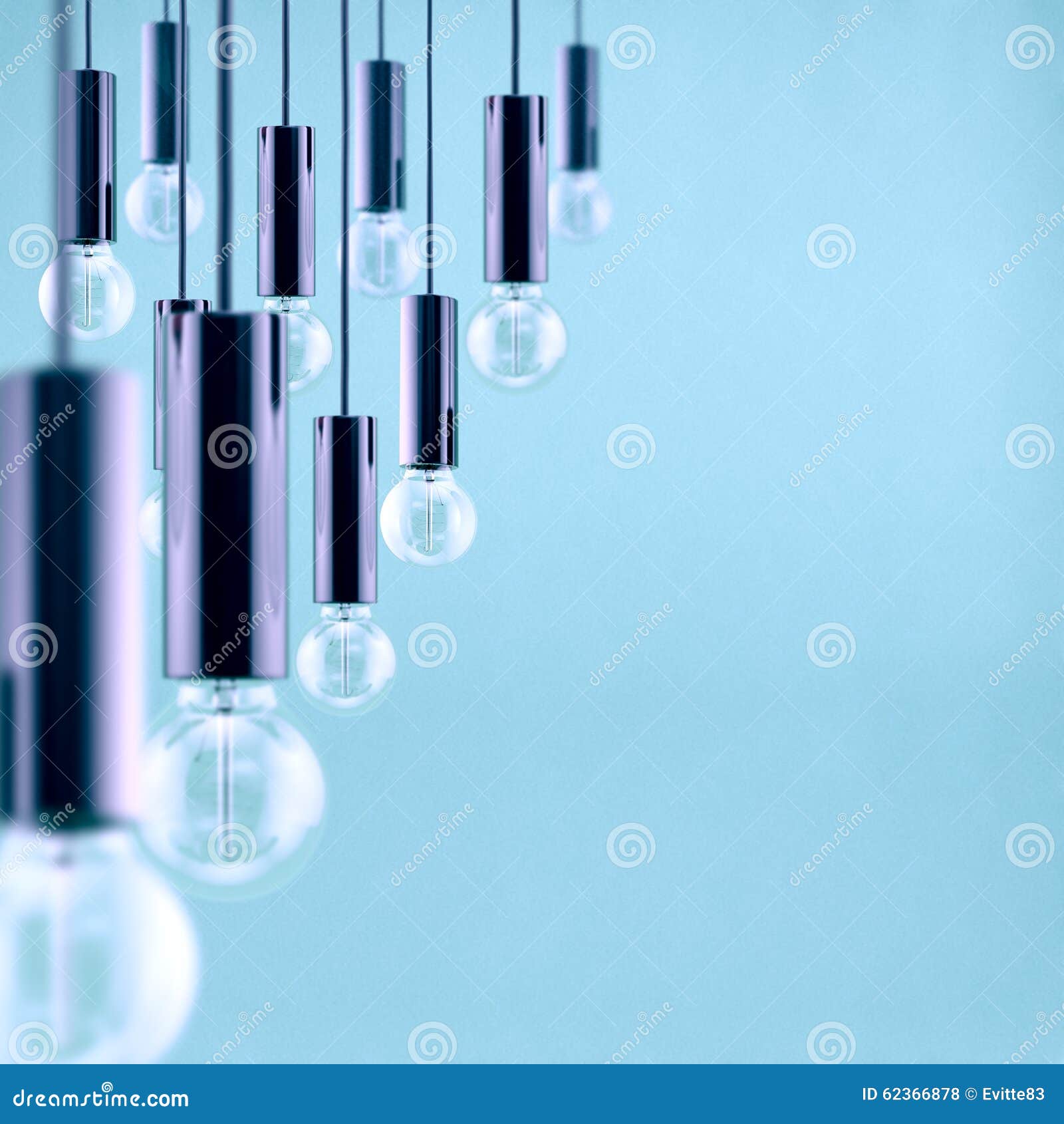 Decorative Antique Edison Style Filament Light Bulb on Light Blue ...