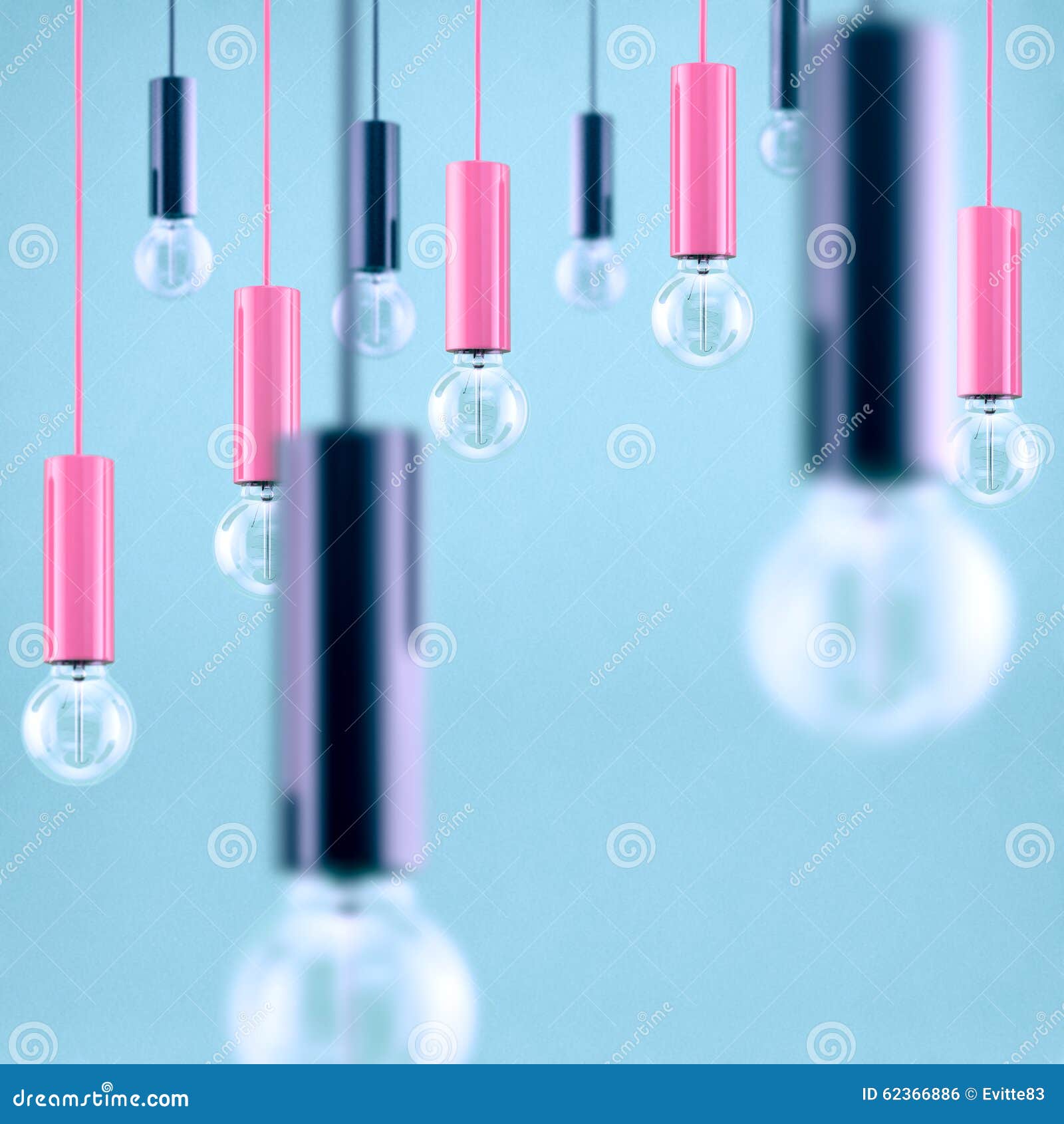 Decorative Antique Edison Style Filament Light Bulb on Light Blue ...