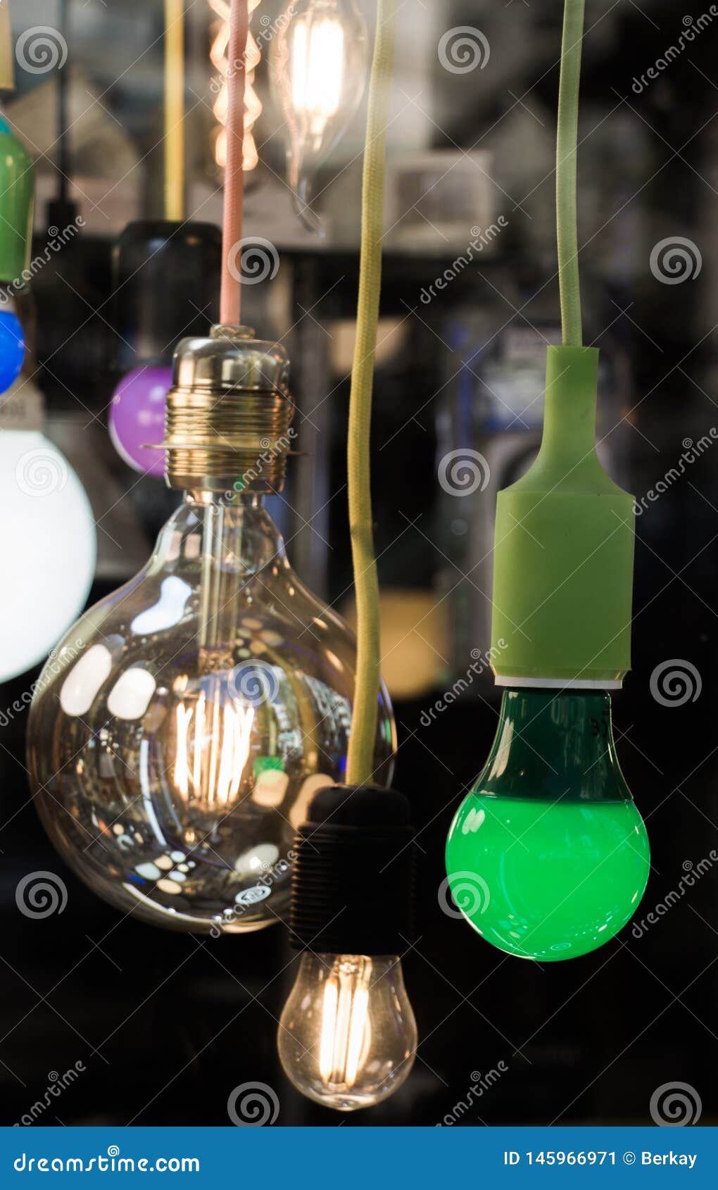 Decorative Antique Edison Style Light Bulbs Stock Image - Image of ...