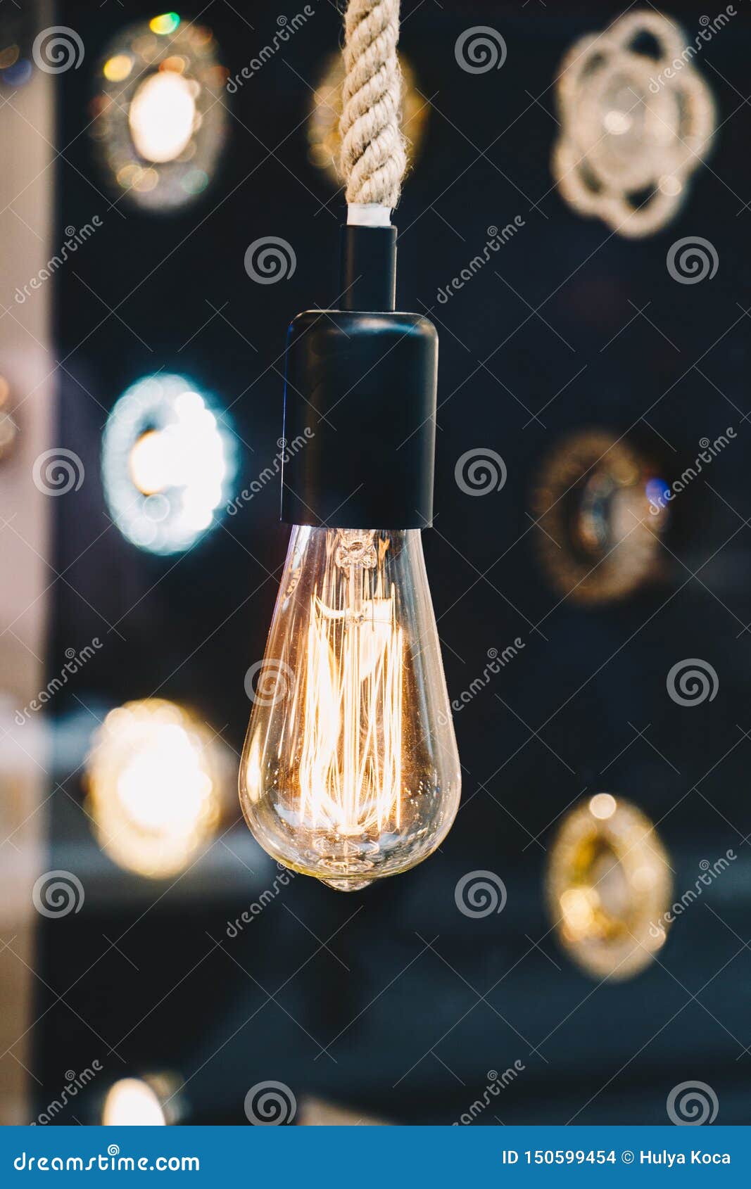 Decorative Antique Edison Style Light Bulbs Stock Photo - Image of ...