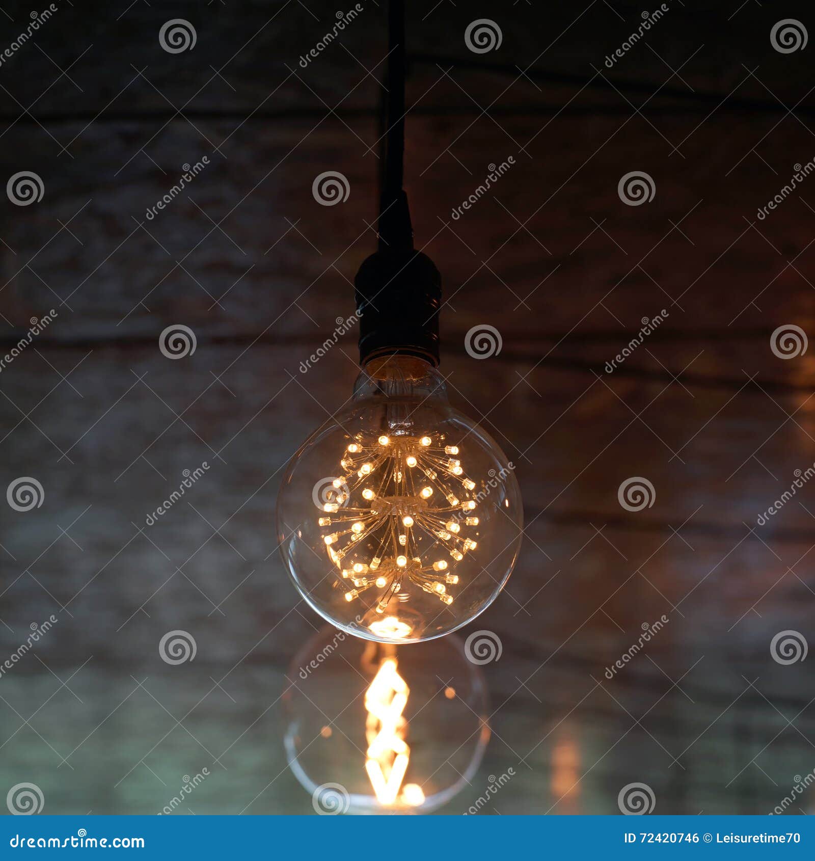 Decorative Antique Tungsten Light Bulbs Stock Photo - Image of bright ...