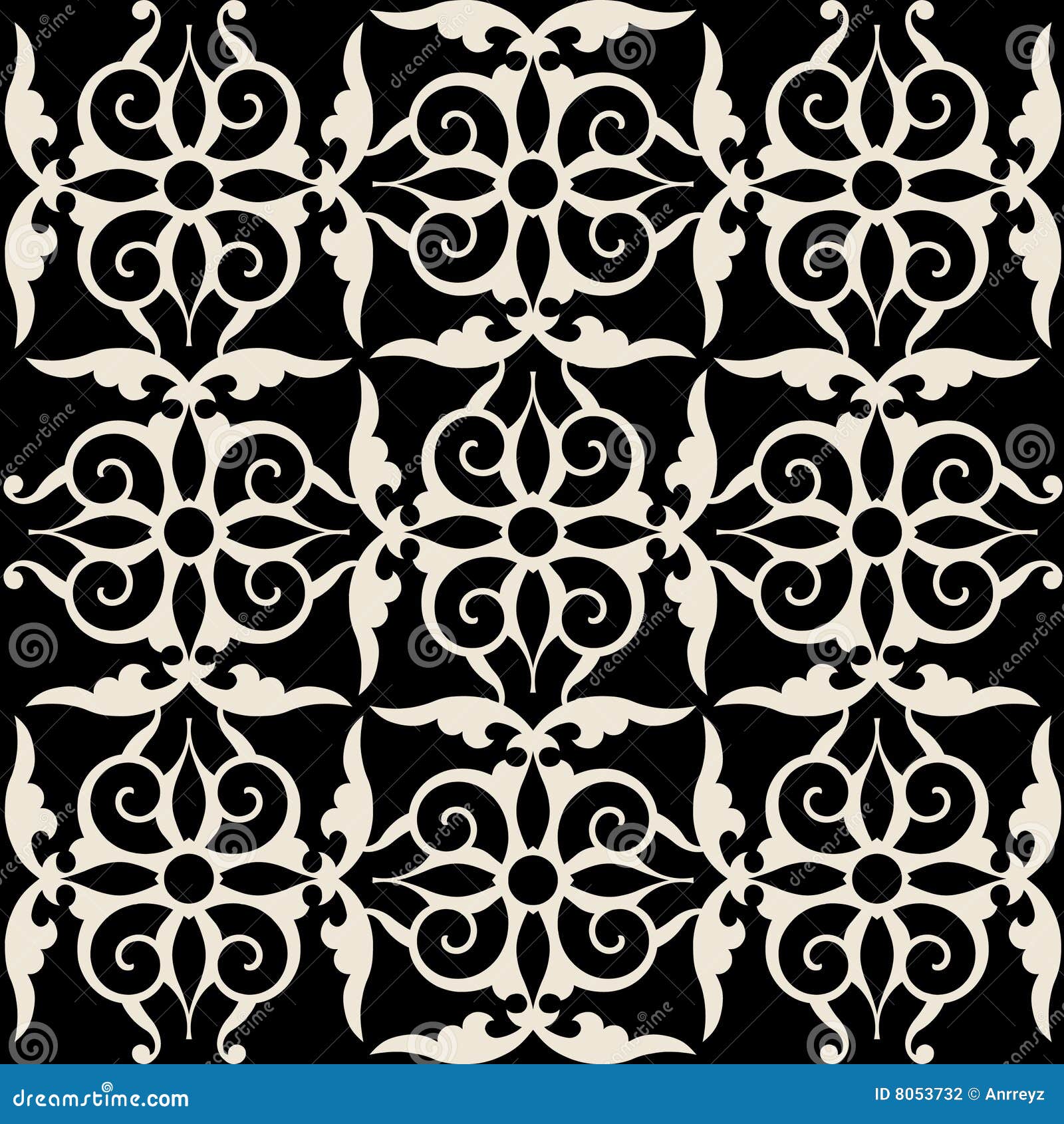 Decorative Arabesque Pattern Stock Vector - Illustration of background ...