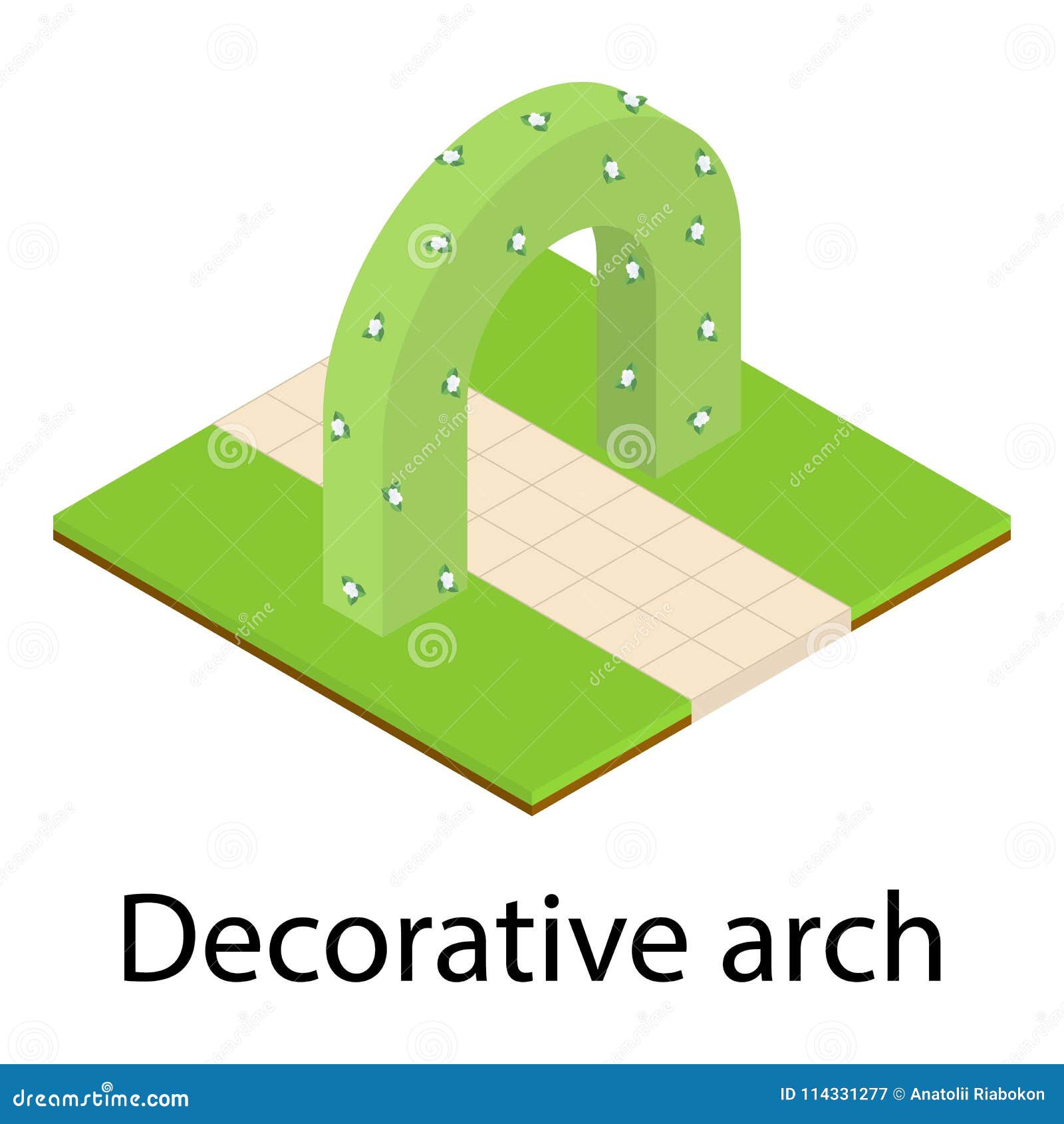 Decorative Arch Icon, Isometric Style Stock Vector - Illustration of ...