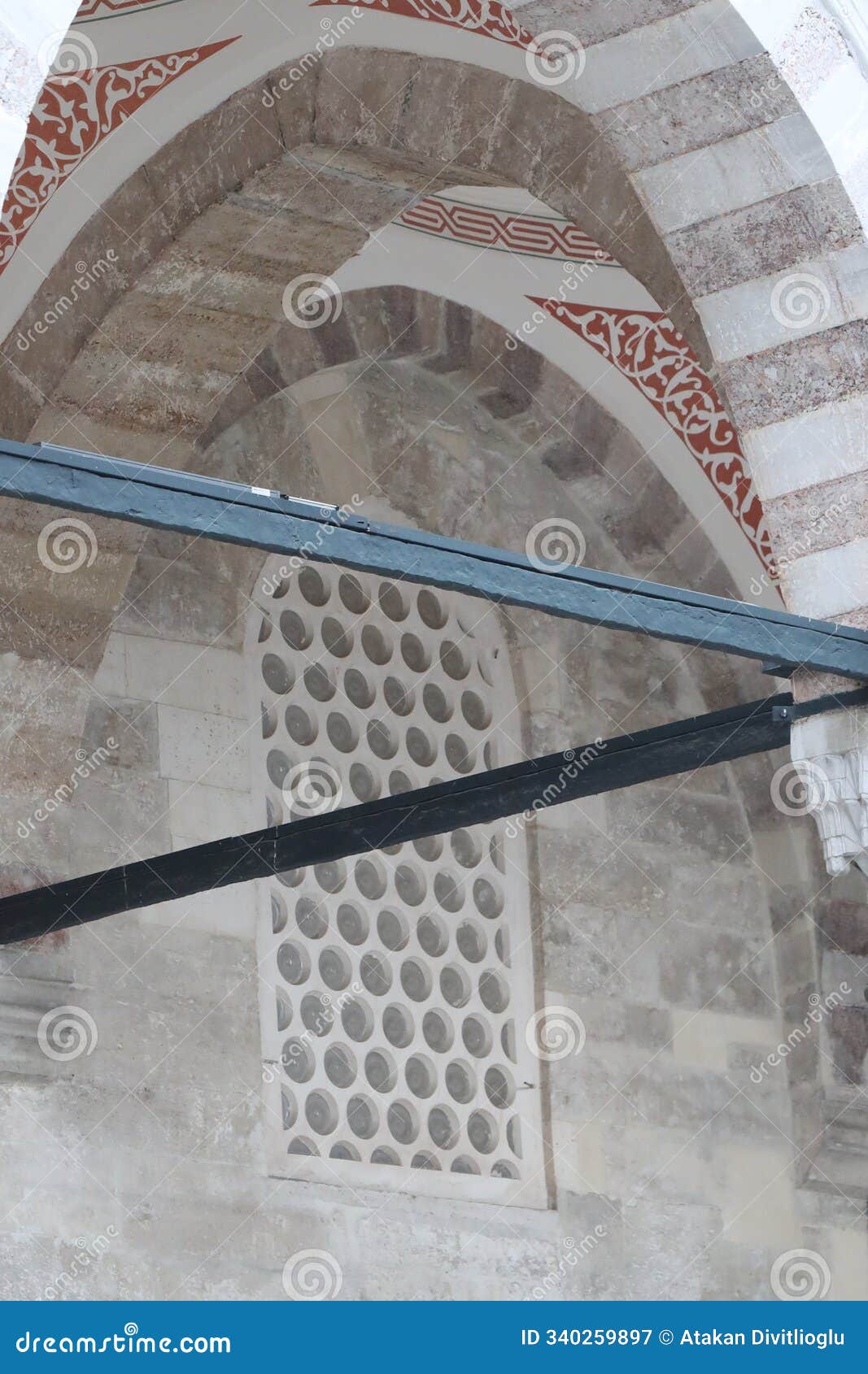Decorative Arched Window with Intricate Patterns in Ottoman ...