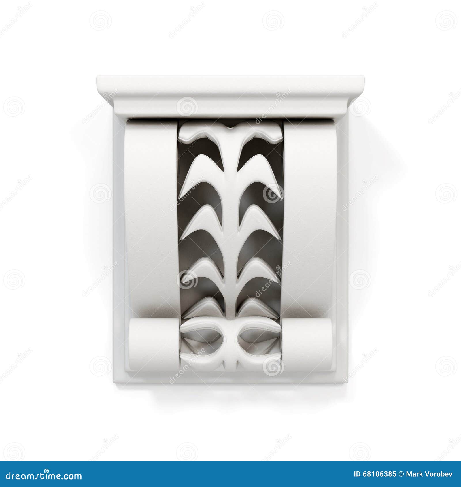 Decorative Architectural Bracket Isolated on White Background. 3 Stock ...