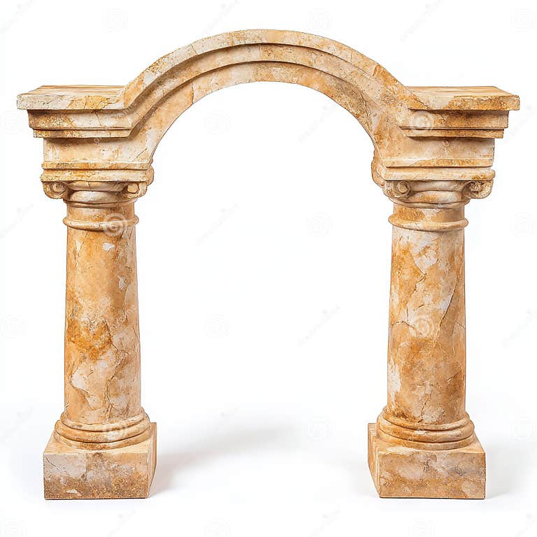 A Decorative Archway with Two Columns, Showcasing a Classic ...