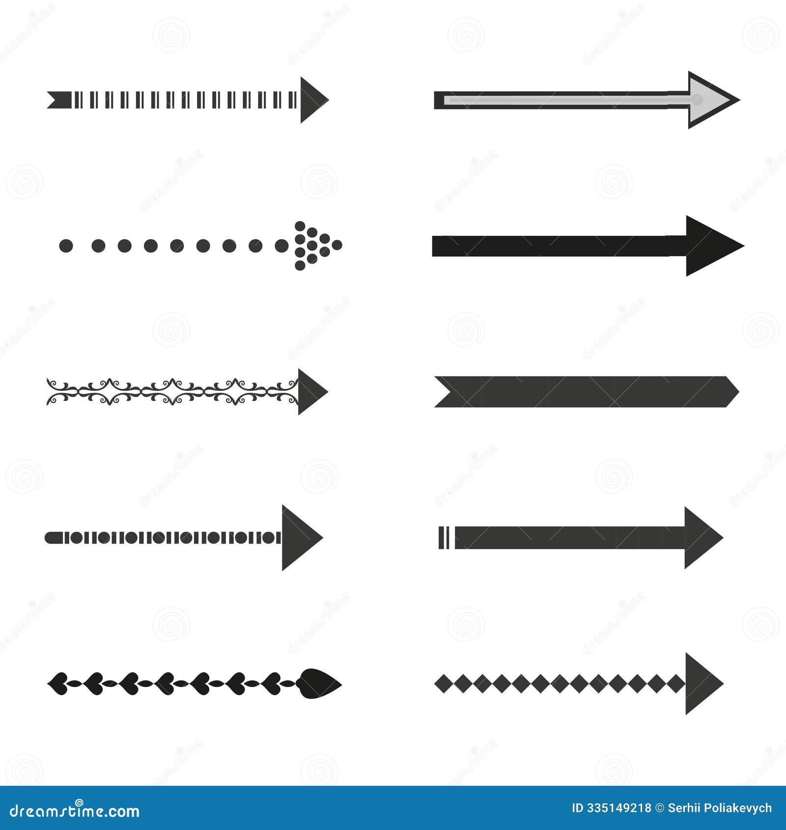 Decorative Arrow Icons. Geometric Shapes and Patterns. Creative ...