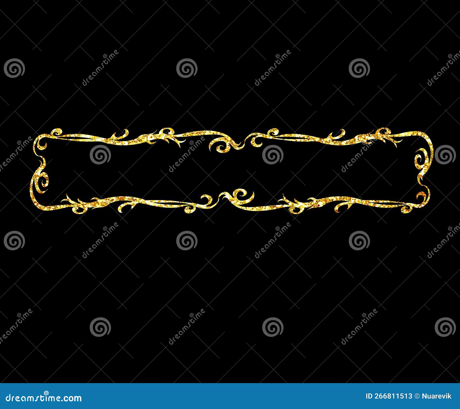 Decorative Art Nuovo Floral Blank Frame Pattern Vertical Format With ...