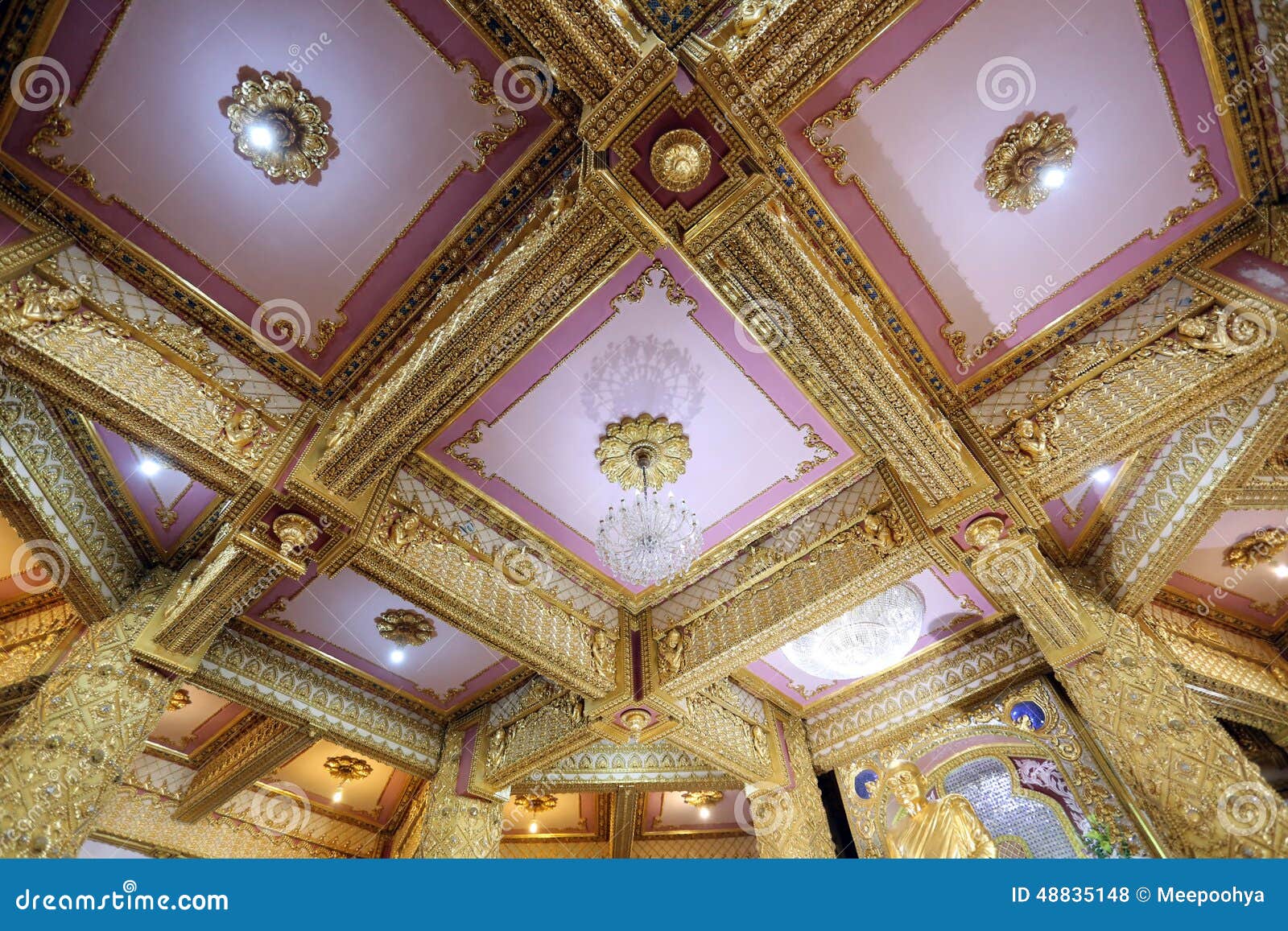 Decorative Art of Temple Wall. Stock Photo - Image of culture ...