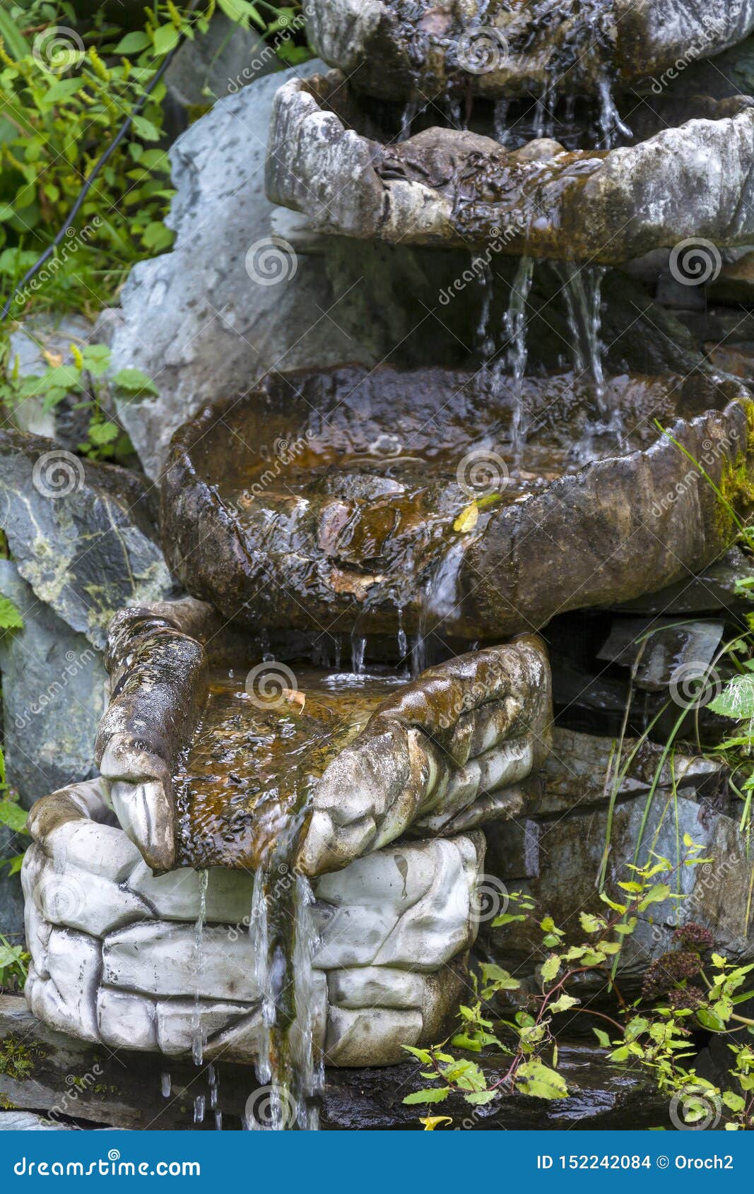 Decorative Artificial Stream Stock Photo - Image of greenery, abandoned ...