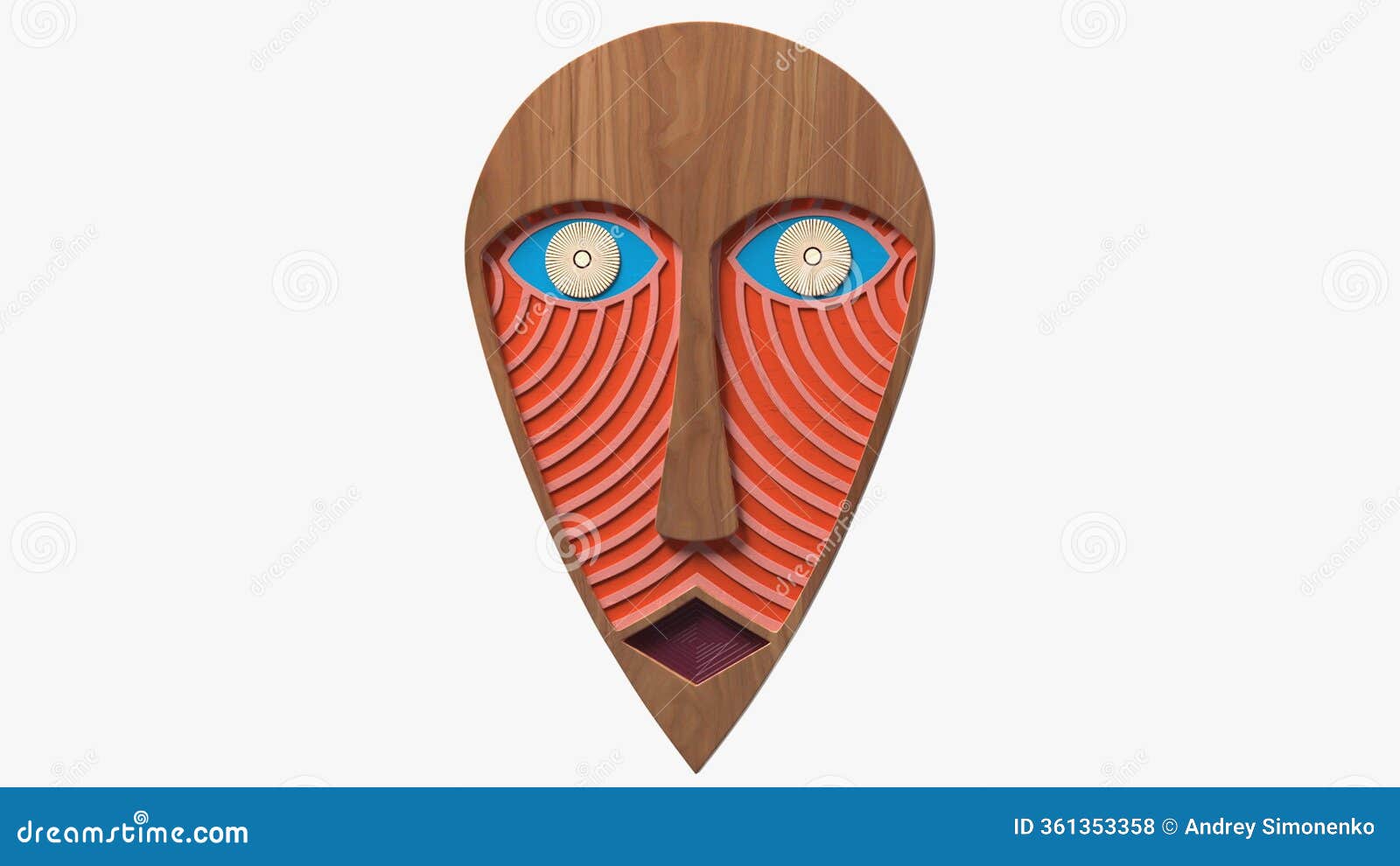 Decorative Authentic African Design Mask Stock Photo - Image of design ...