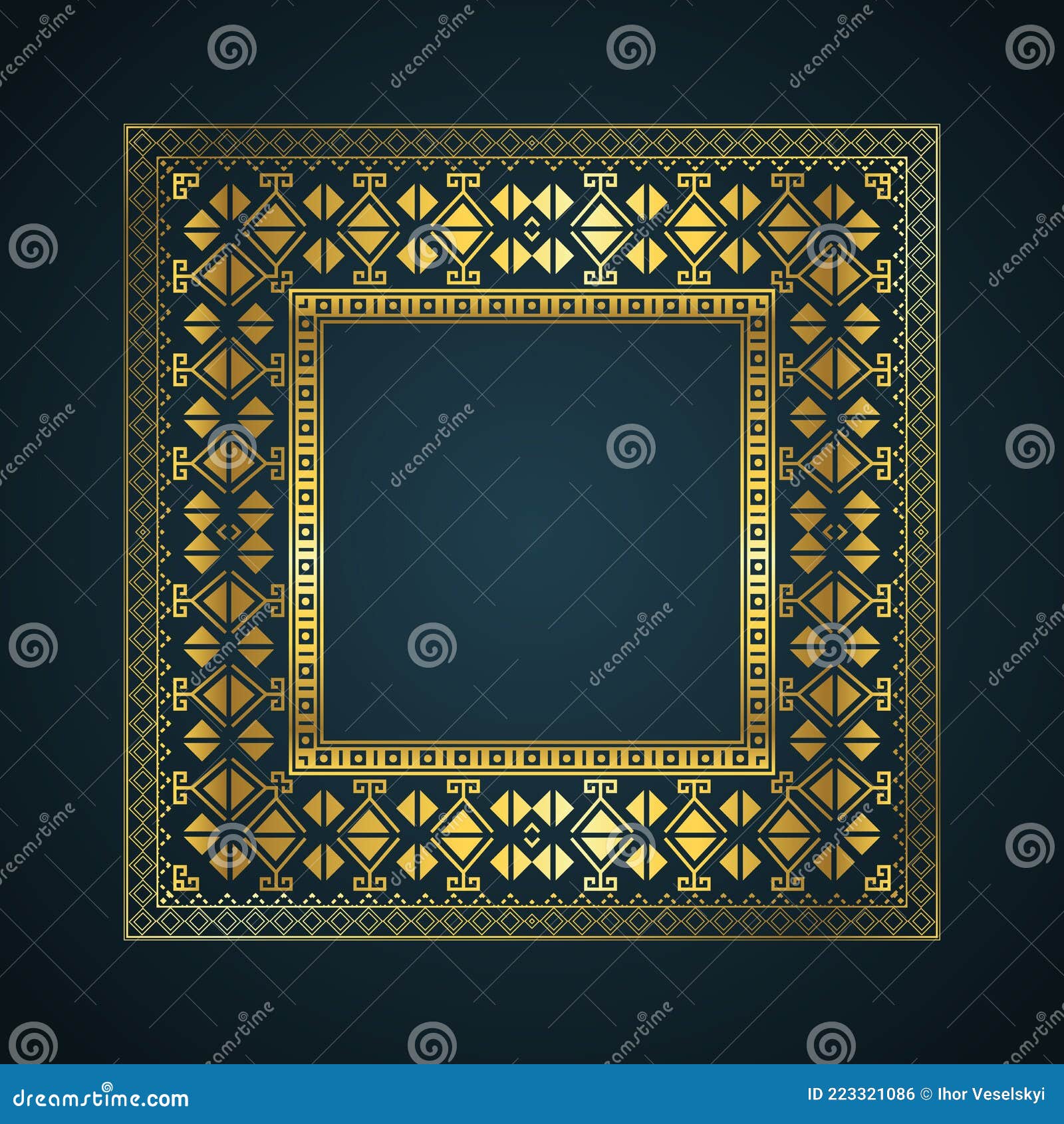 Aztec Style Border Background Stock Vector - Illustration of ethnic ...