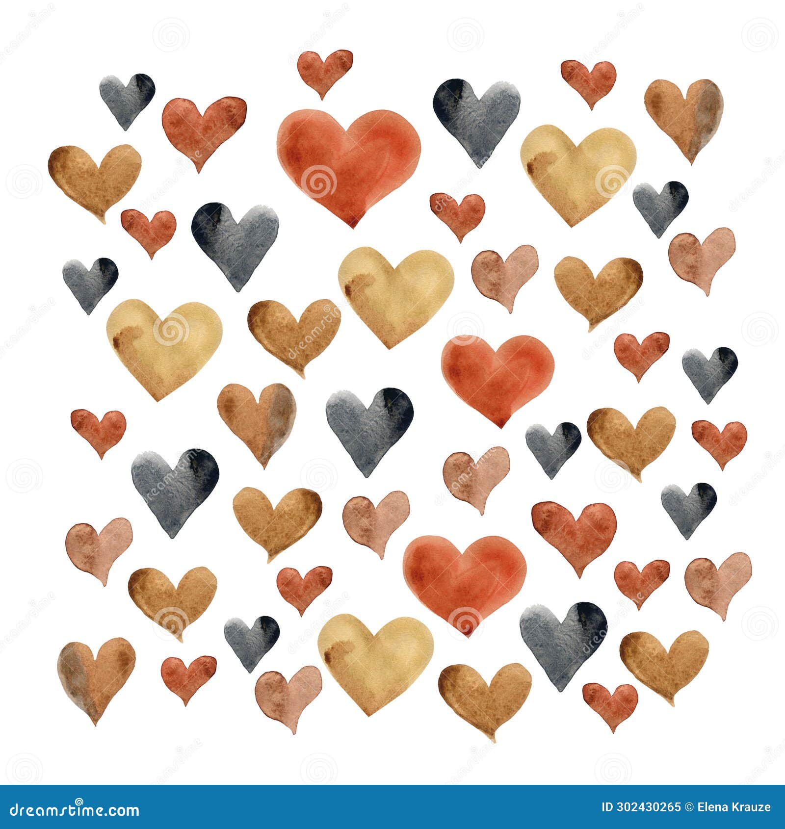 Decorative Background Card with Multi-colored Hearts. Stock Image ...