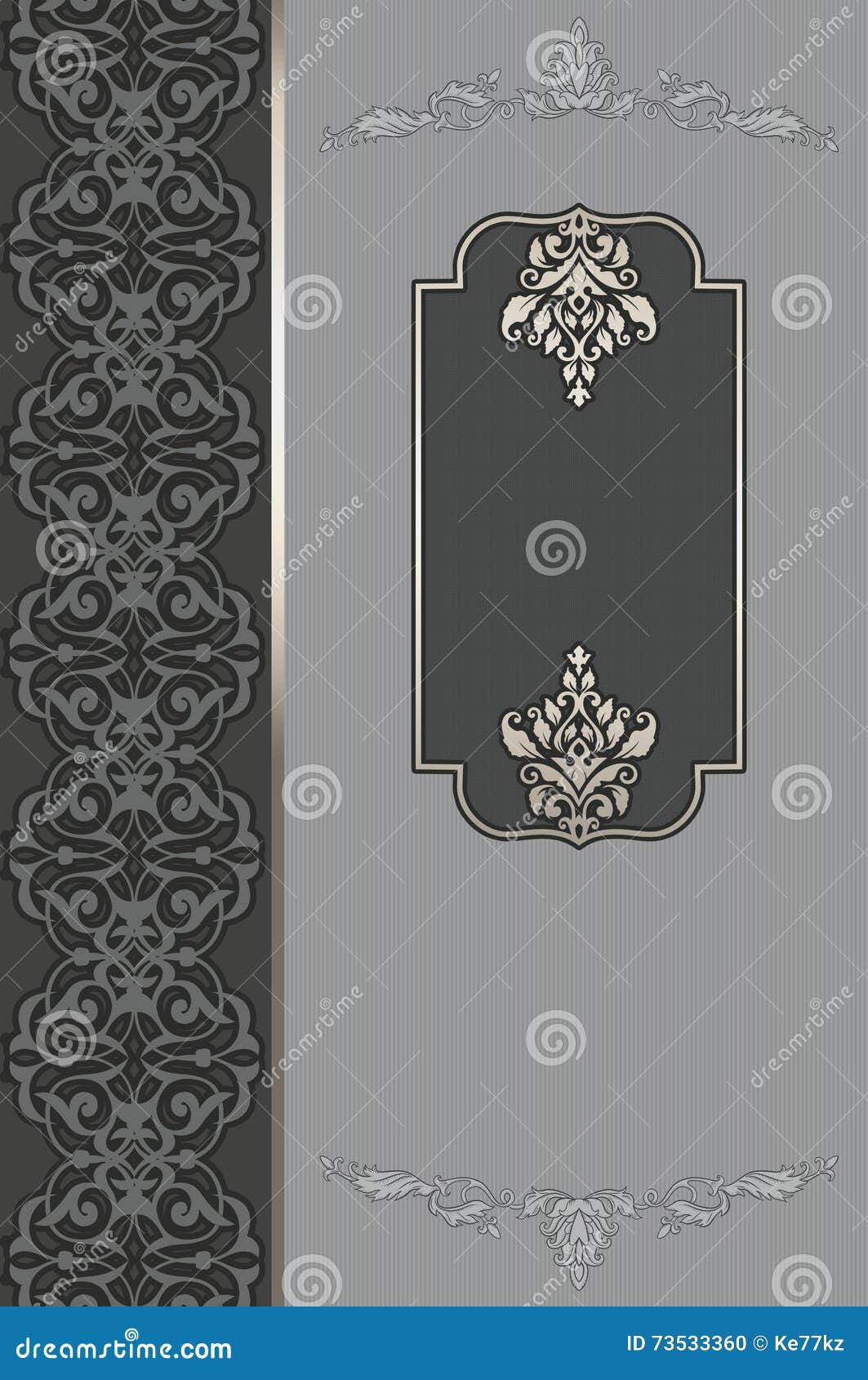 Decorative Background with Elegant Borders and Patterns. Stock ...