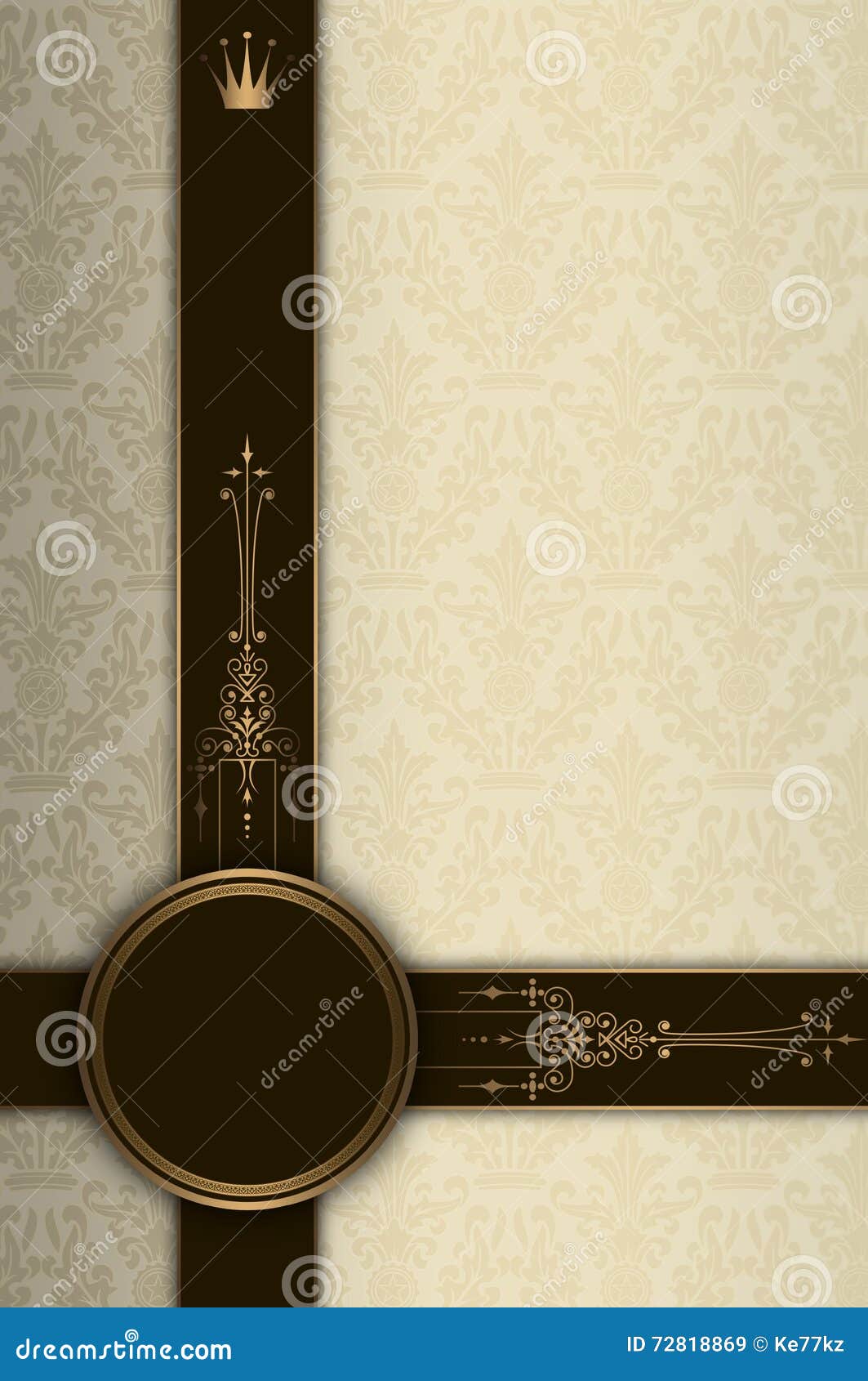 Decorative Background with Elegant Vintage Border. Stock Illustration ...