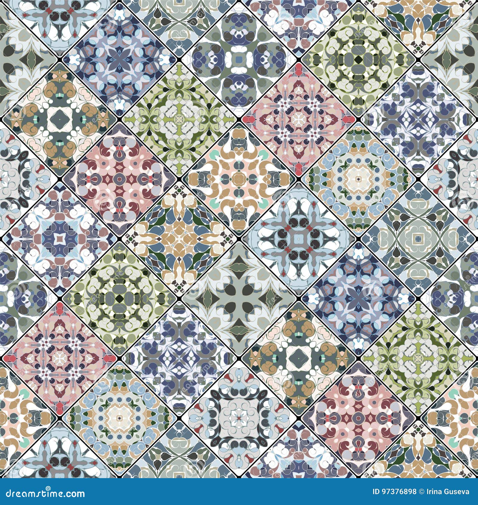 Decorative Background in Ethnic Style. Stock Vector - Illustration of ...