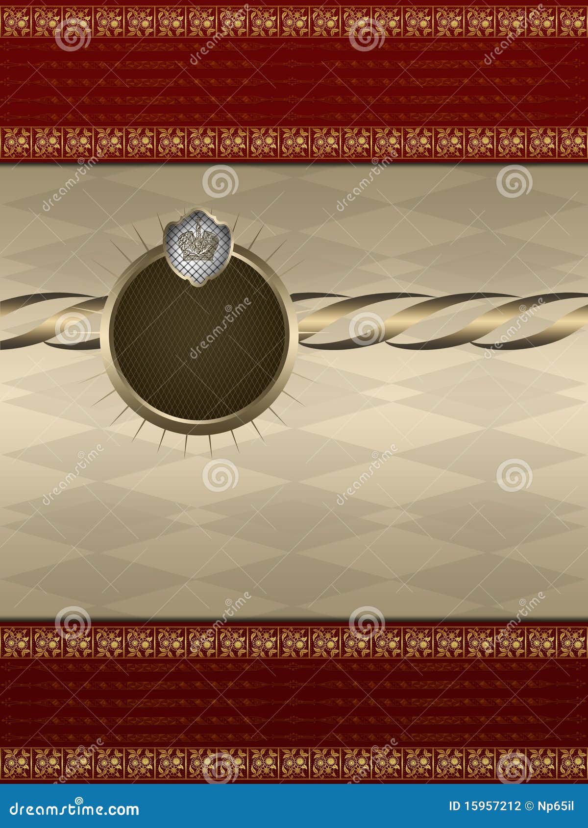 Decorative Background with Golden Elements Stock Illustration ...