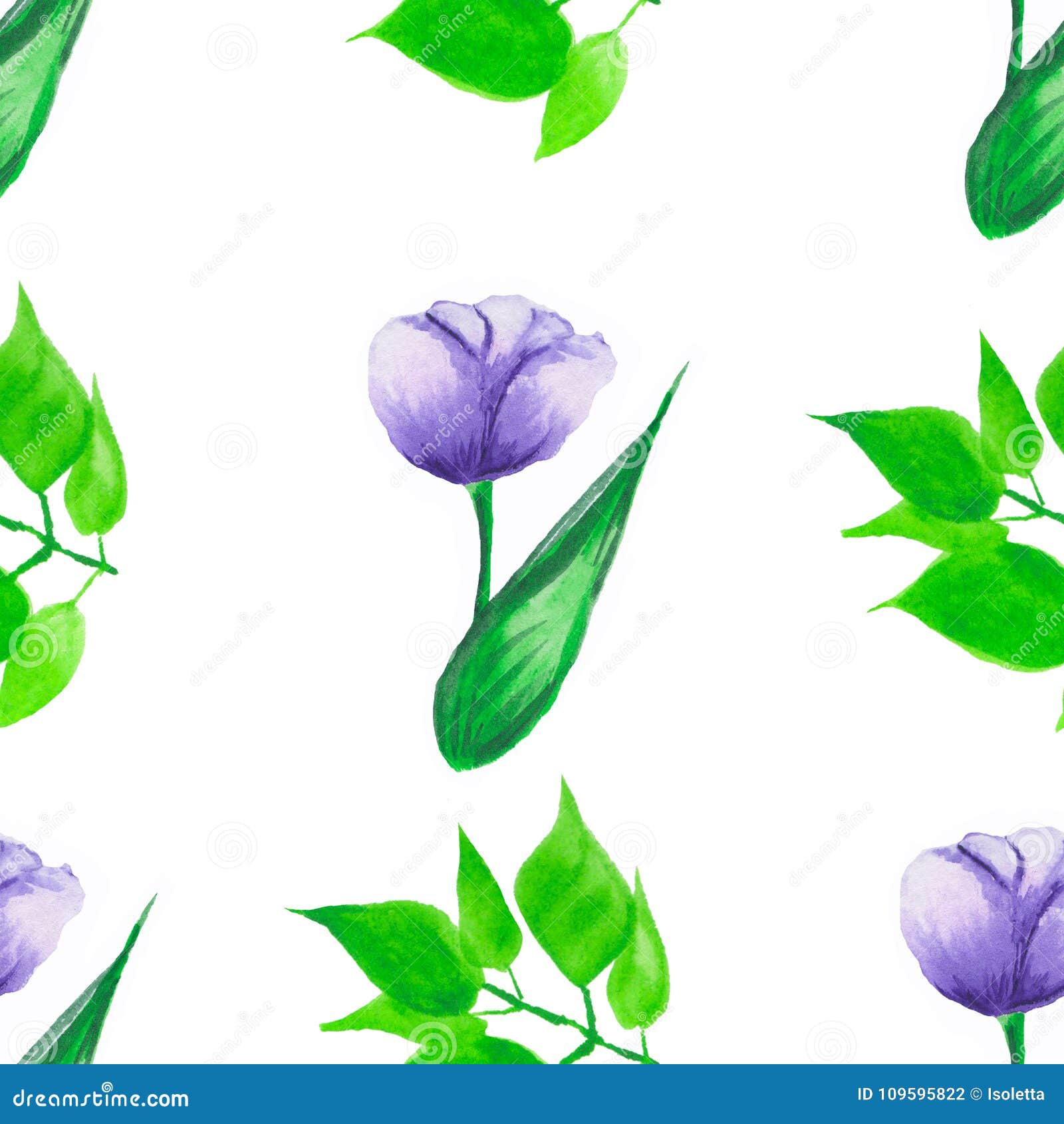 Decorative Background with Hand Drawn Spring Flowers. Hand Painted ...