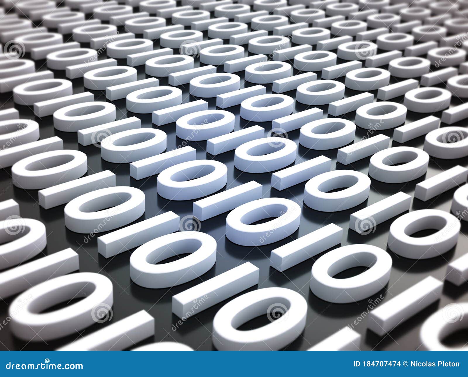 Decorative Background of Rows of White Colored Computer`s Bit, with ...