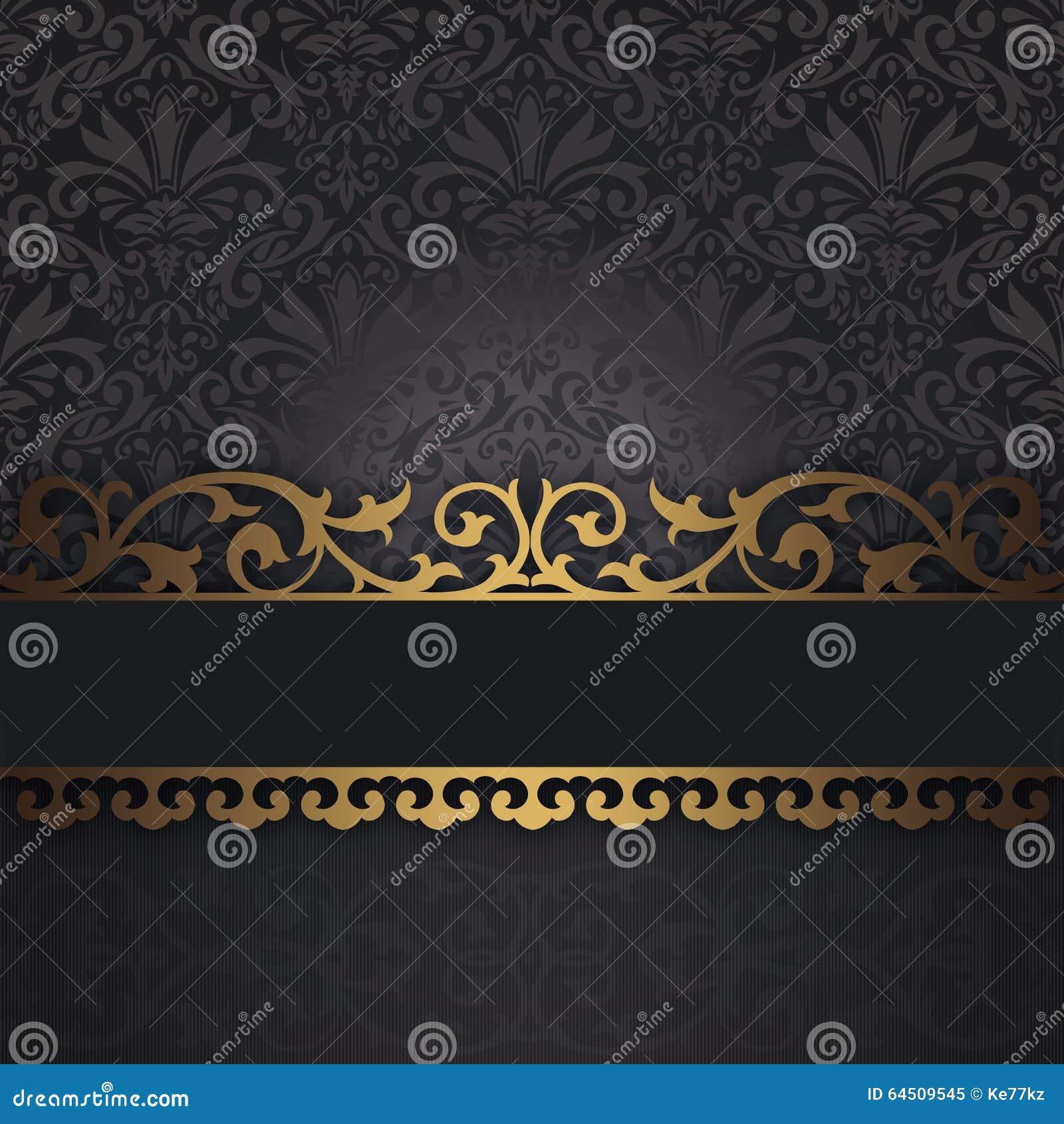 Decorative Background with Vintage Border. Stock Illustration ...