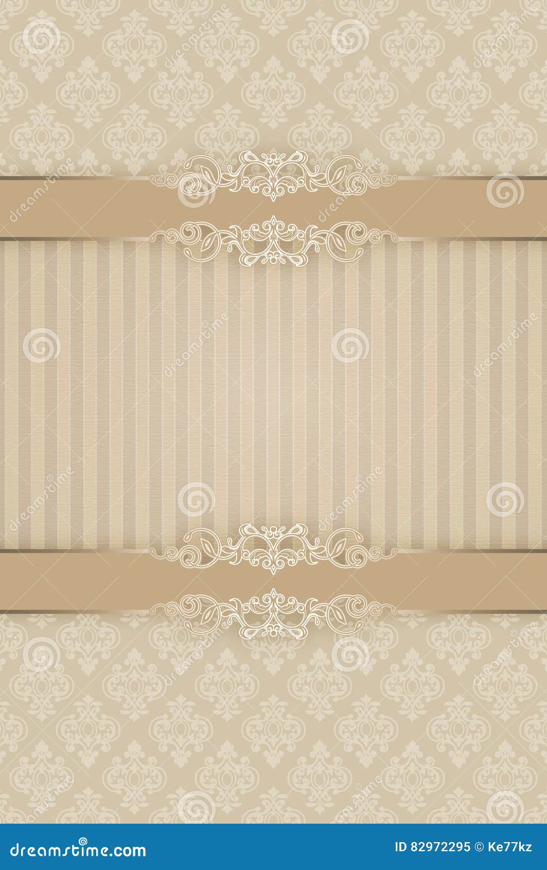 Decorative Background with Vintage Patterns. Stock Illustration ...