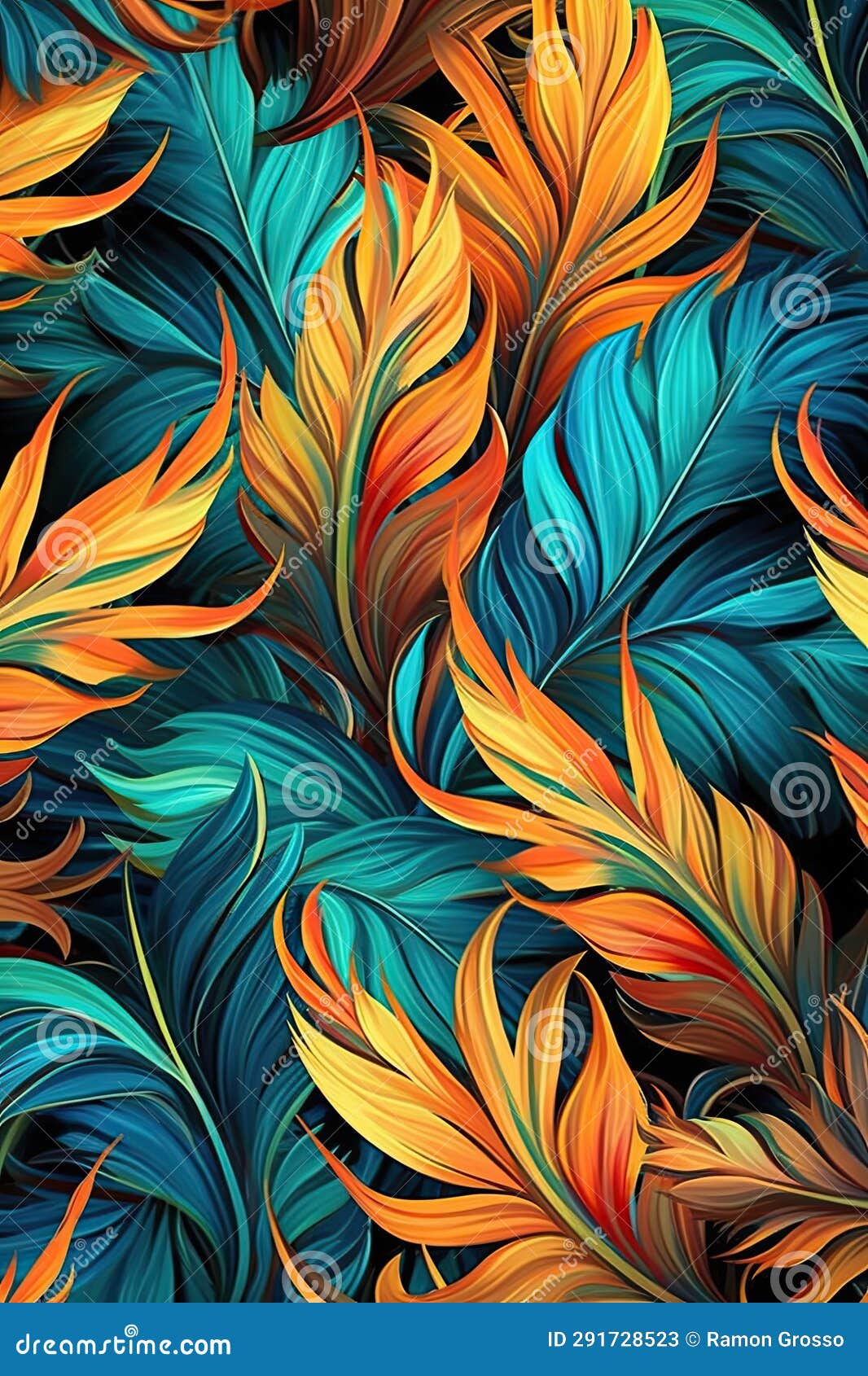 Decorative Backgrounds with Colorful Flower Patterns Stock Illustration ...