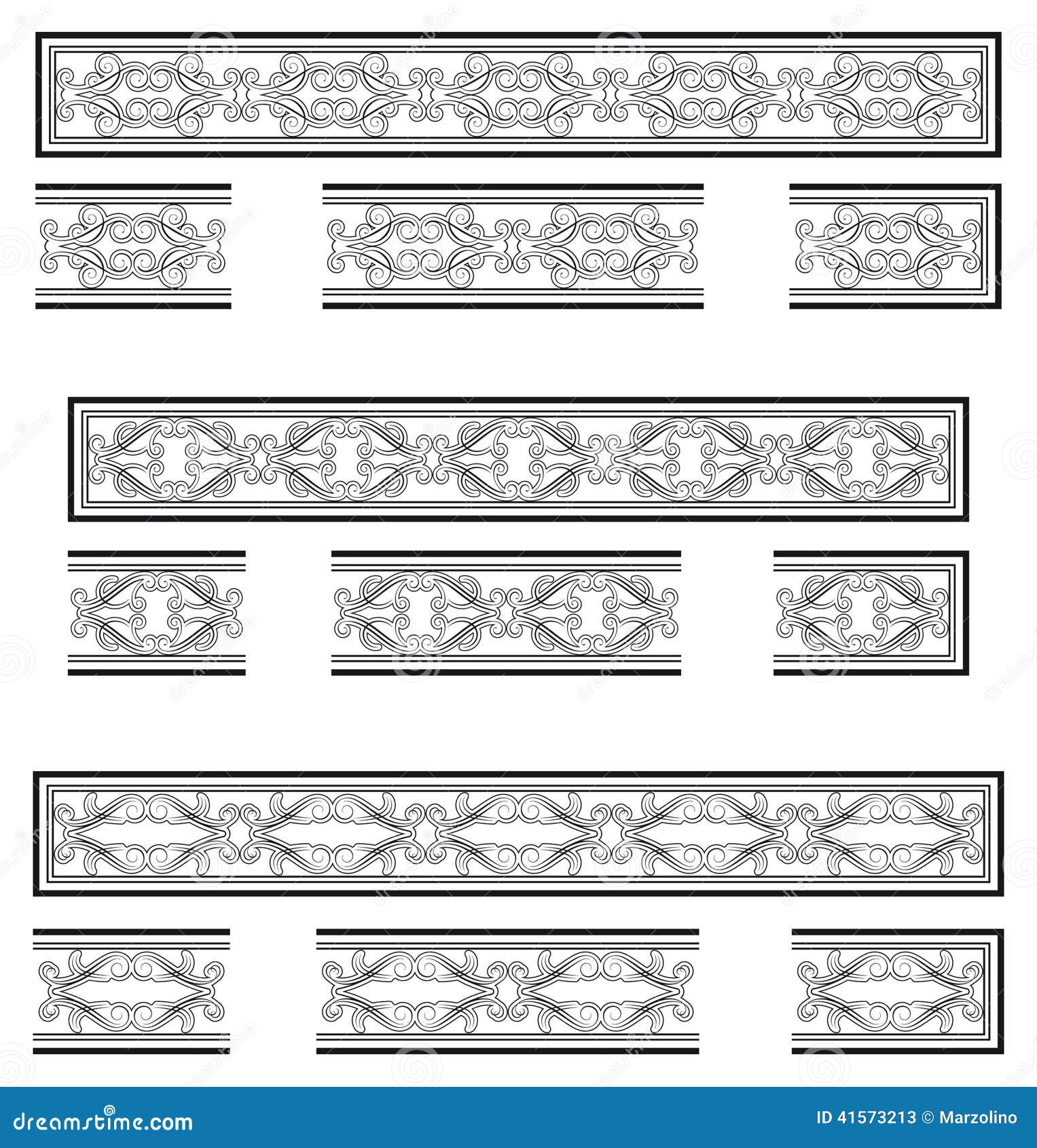 Decorative bands stock illustration. Illustration of band - 41573213
