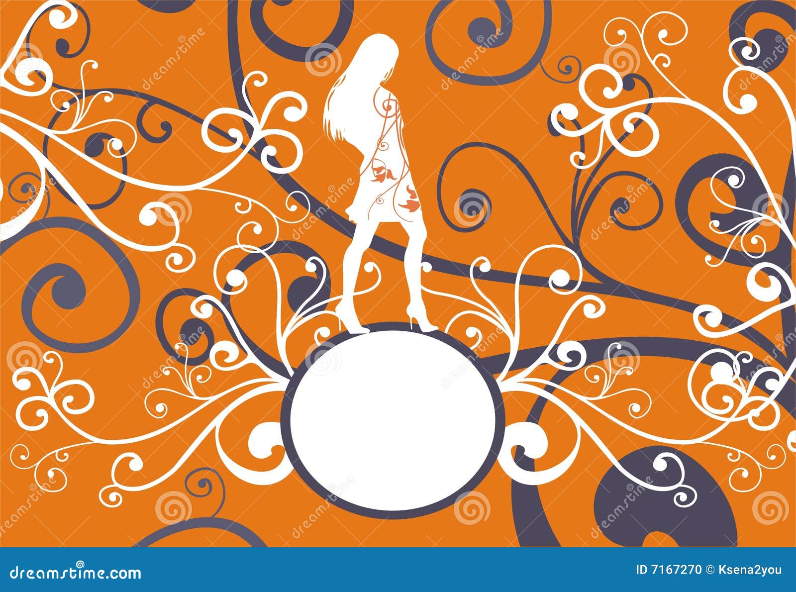 Decorative Banner on the Bright Background Stock Vector - Illustration ...