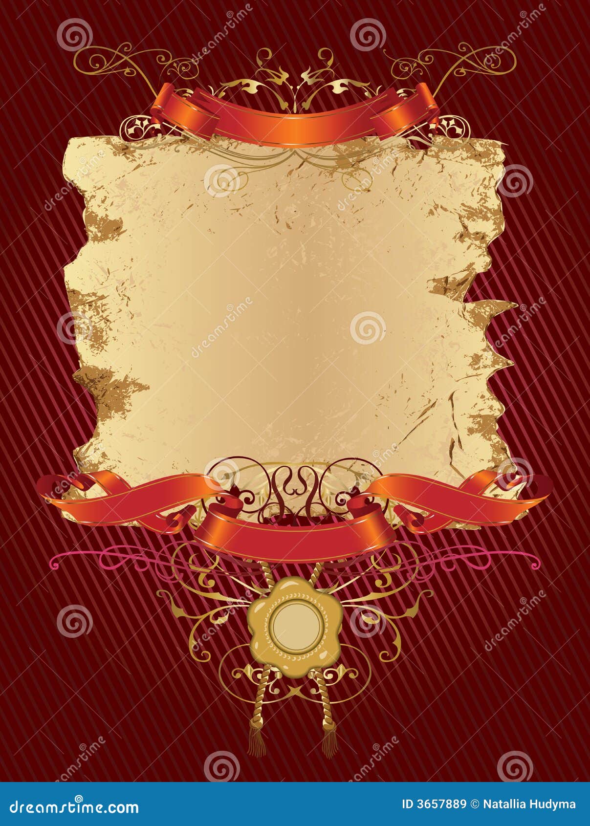 Decorative_banner_in_red_color Stock Vector - Illustration of antique ...