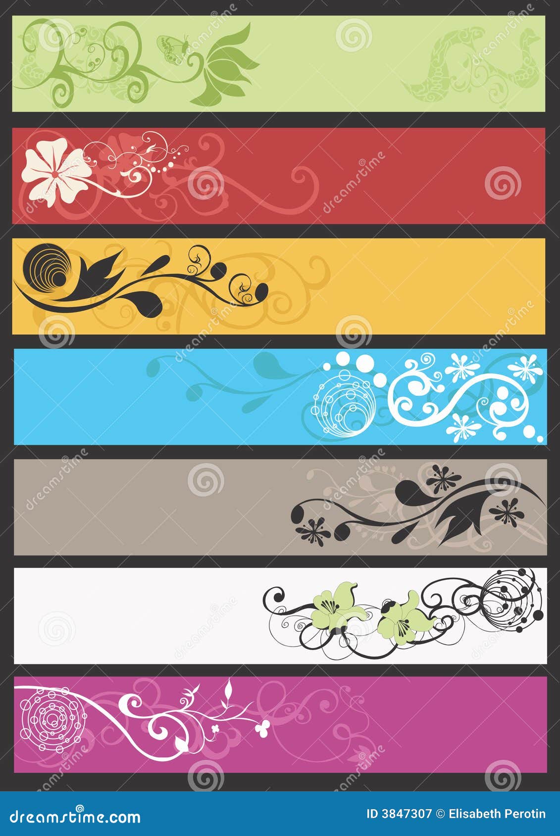 Decorative banners stock vector. Illustration of vector - 3847307