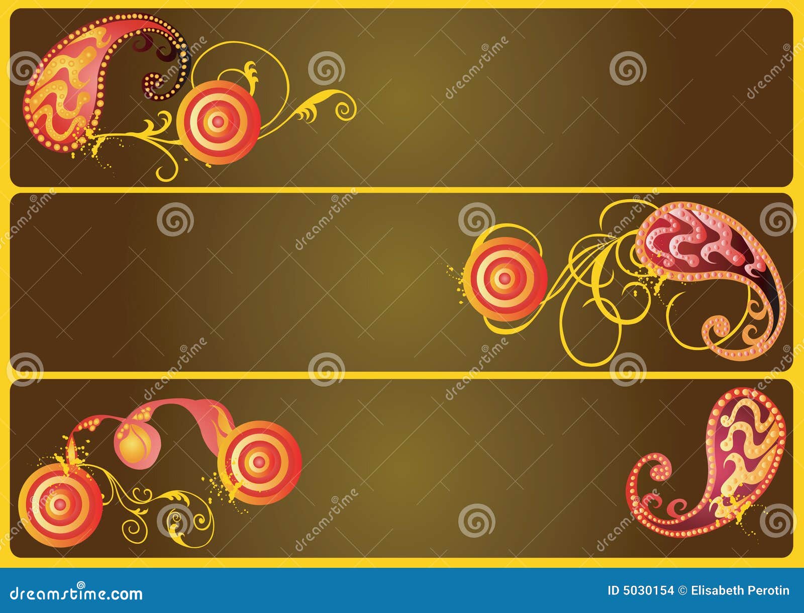 Decorative banners stock vector. Illustration of ornamental - 5030154