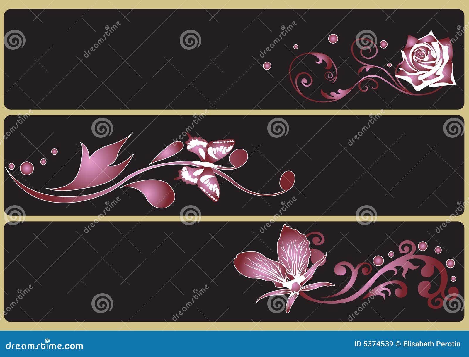 Decorative banners stock vector. Illustration of background - 5374539