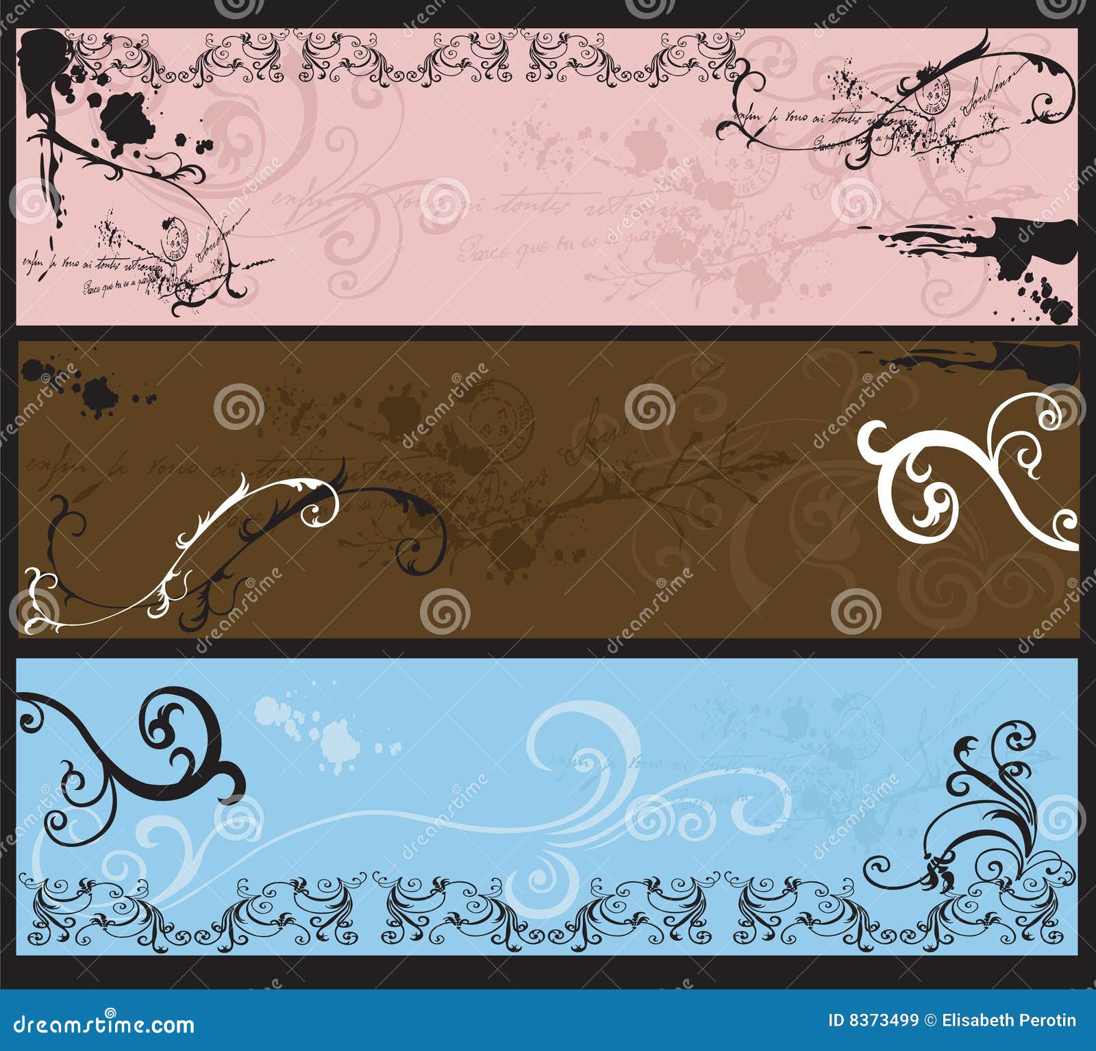 Decorative banners stock vector. Illustration of fancy - 8373499