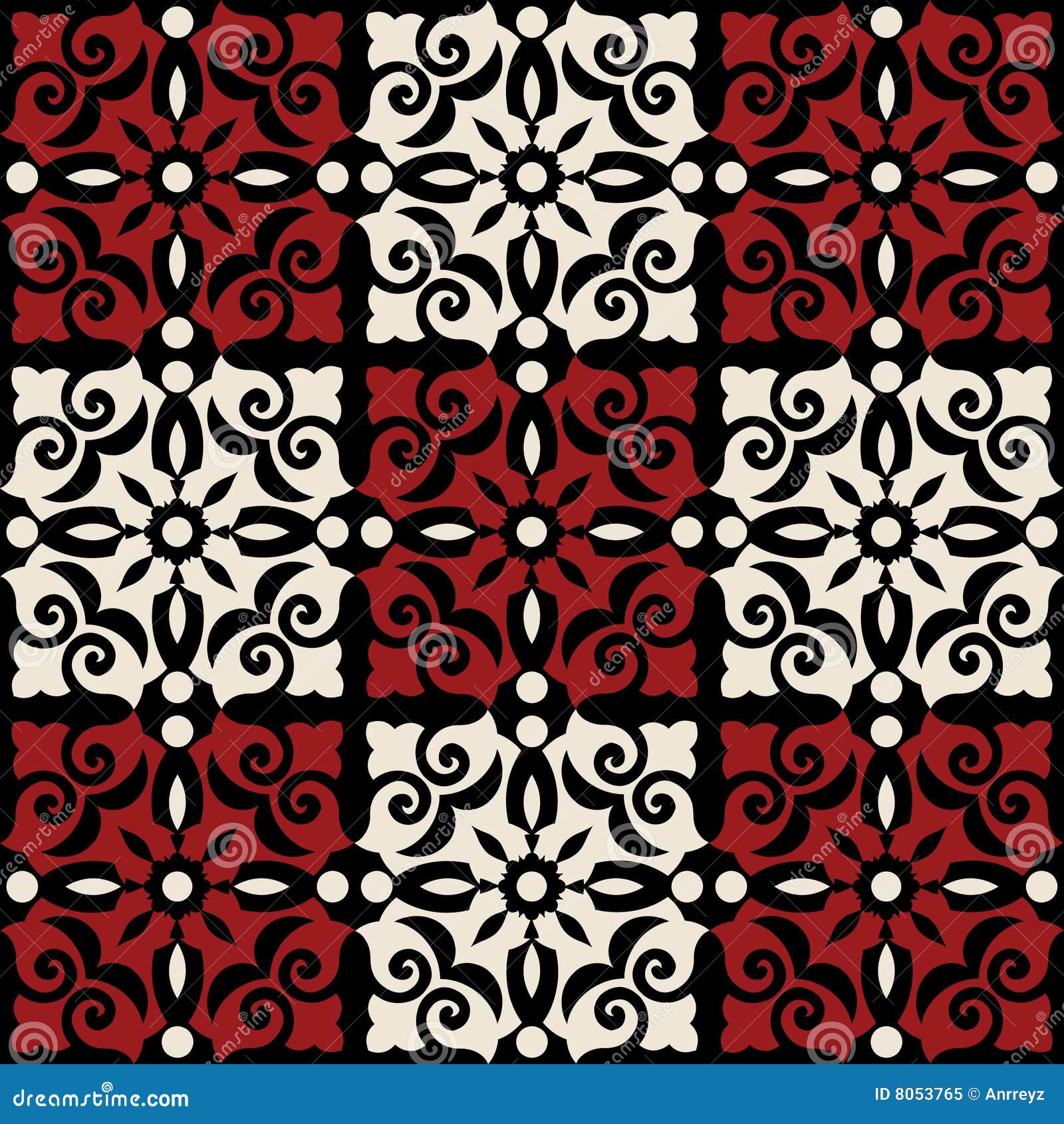 Decorative baroque pattern stock vector. Illustration of curve - 8053765