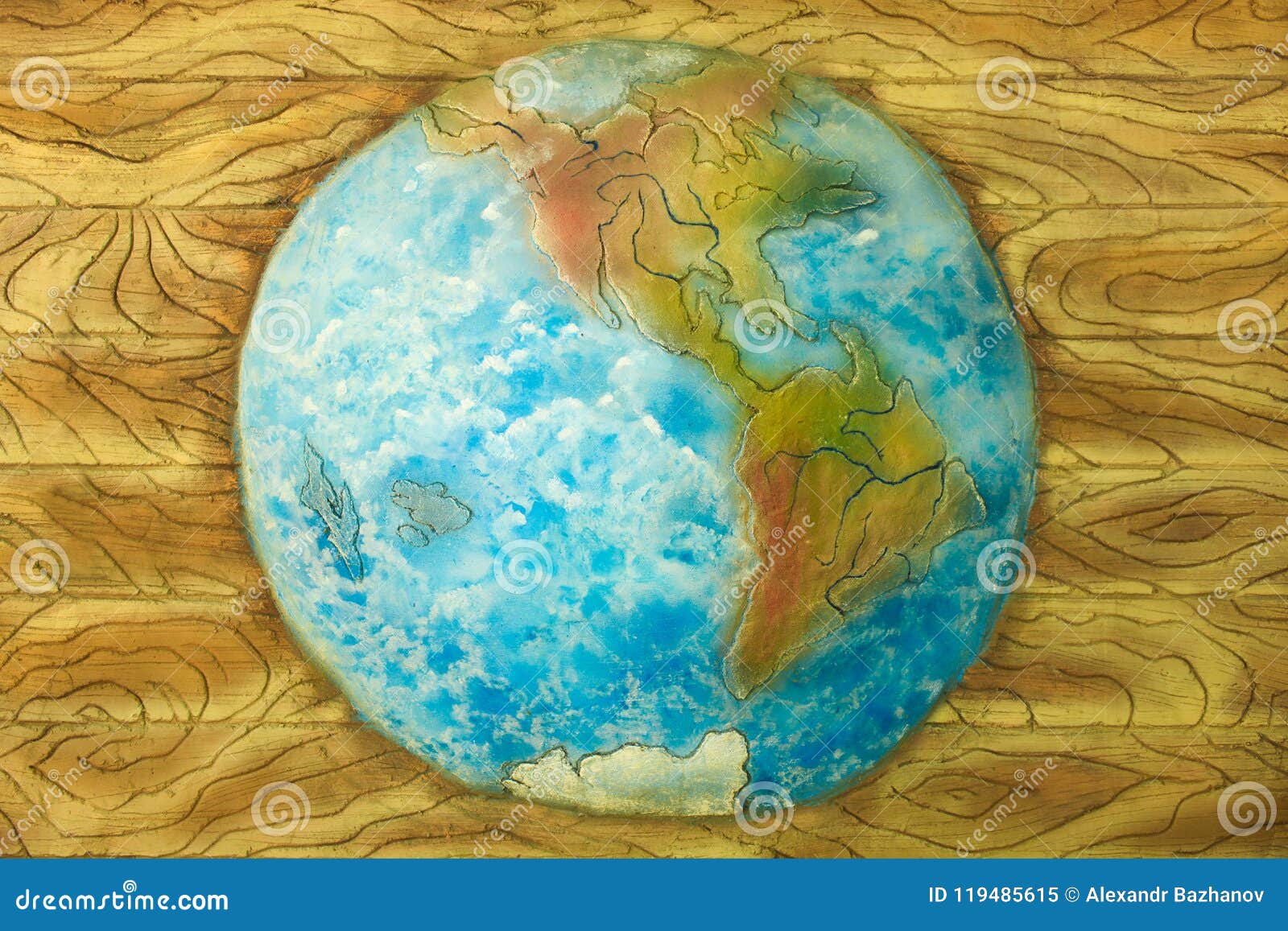The Relief Of The Earth Is Reflected In The Hands Of A Child Through ...