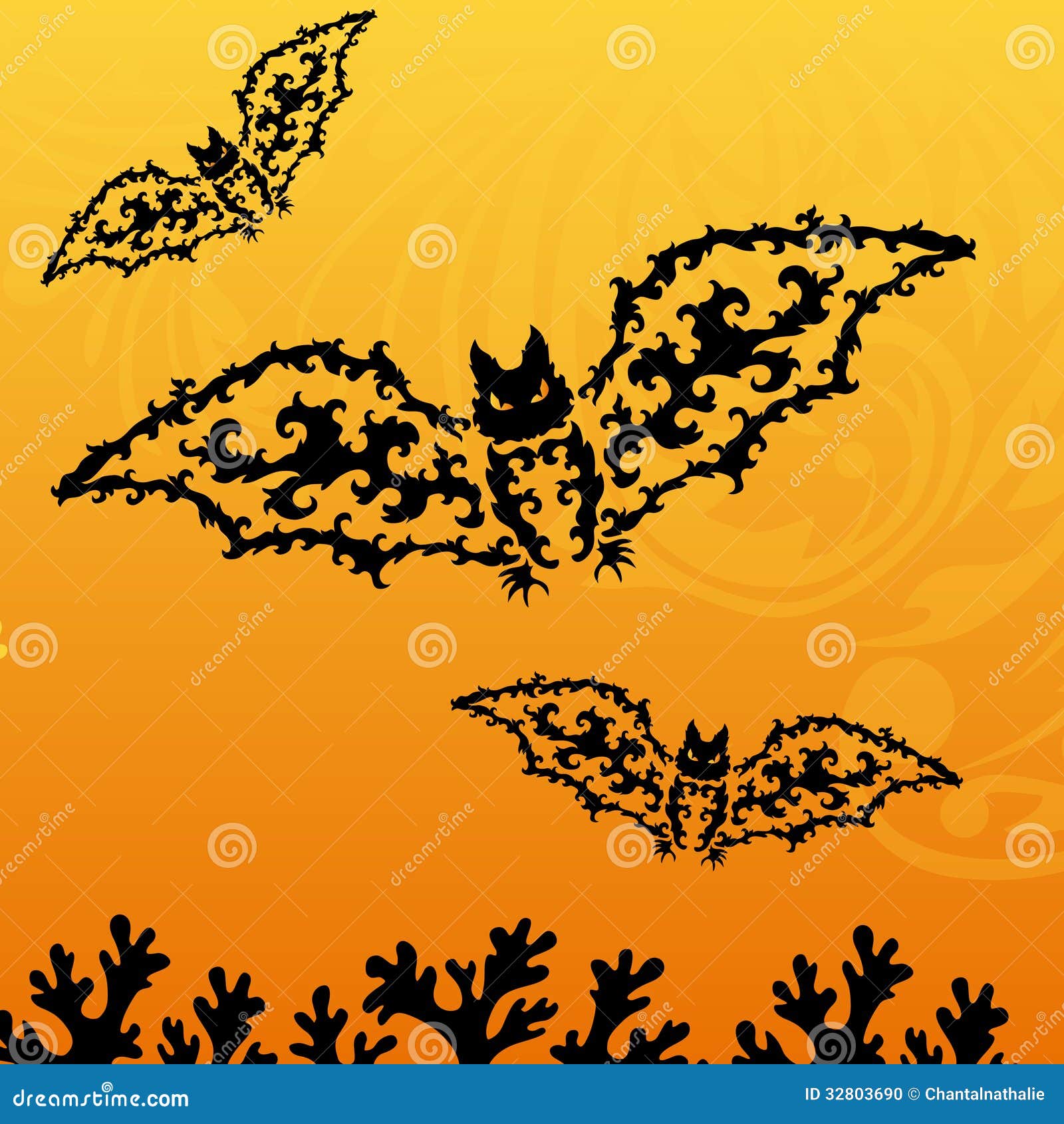 Decorative bat stock vector. Illustration of element - 32803690