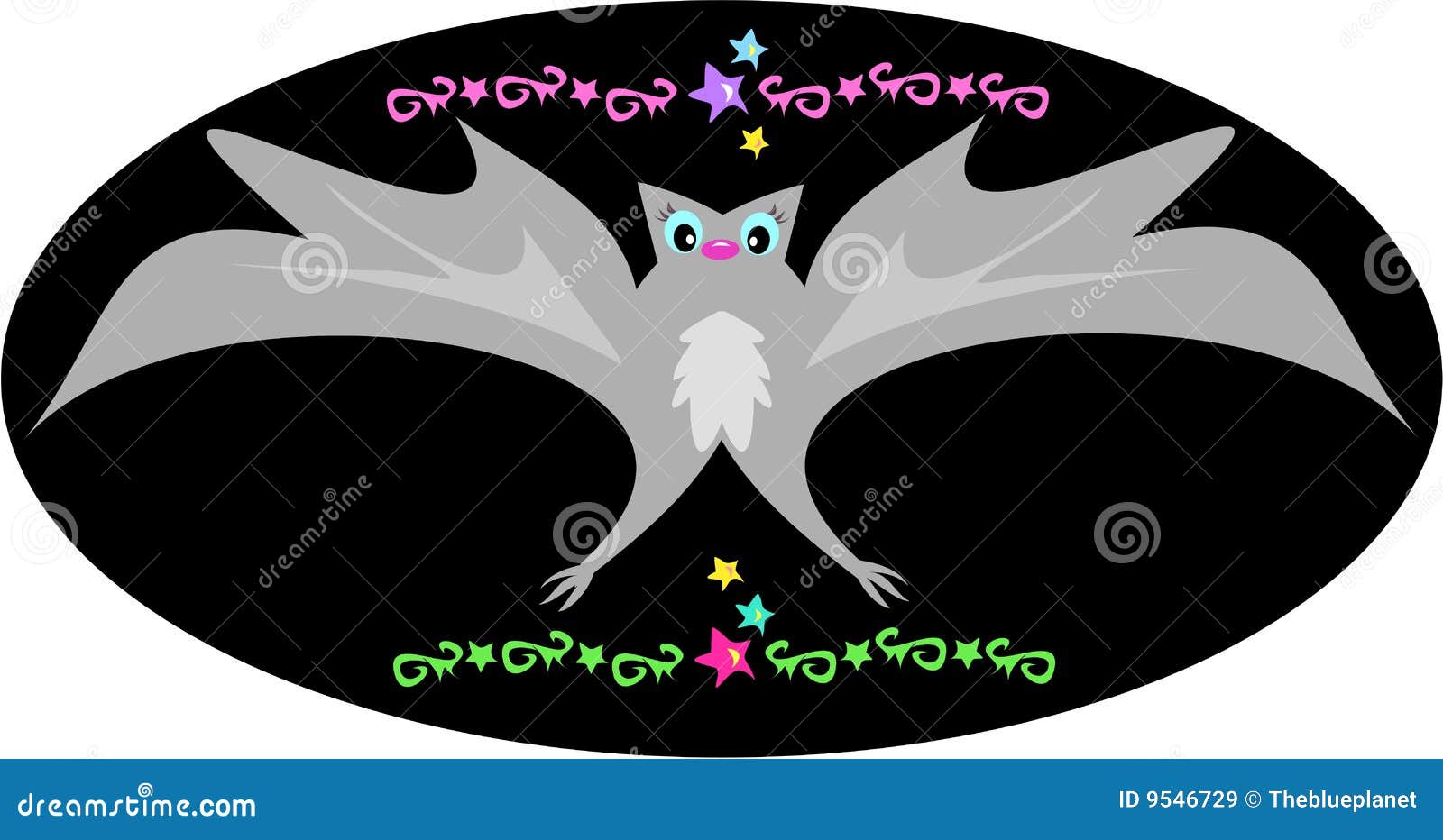 Decorative Bat with Stars and Tattoo Designs Stock Vector ...