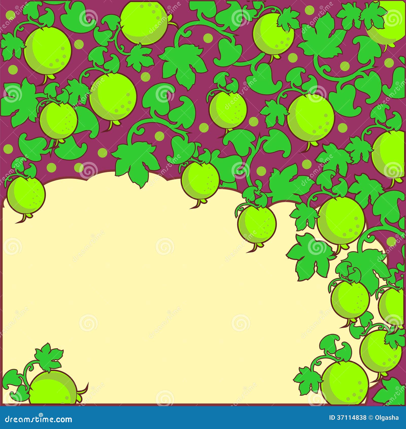 Decorative berry frame stock vector. Illustration of nature - 37114838