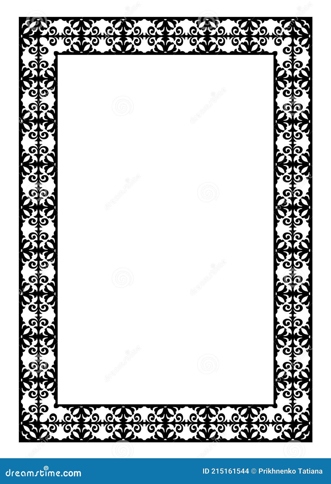 Decorative black frame stock vector. Illustration of vintage - 215161544