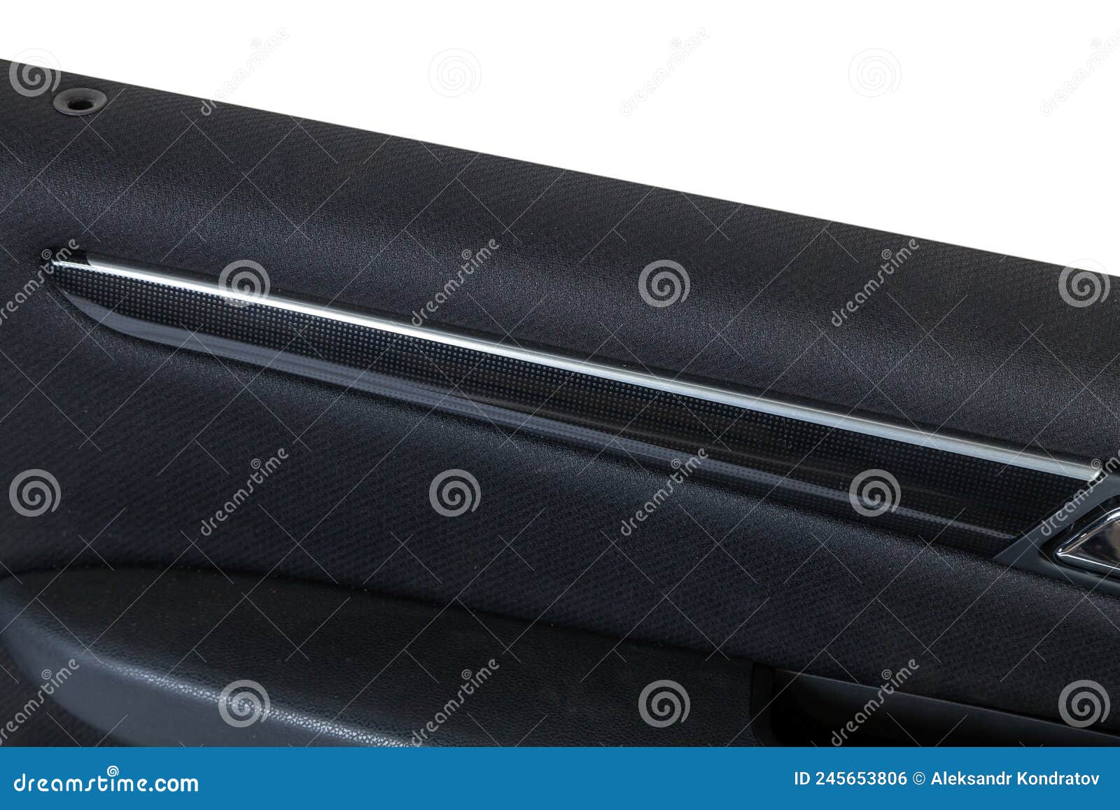 Decorative Black Overlay on the Panel and Doors of the Car Interior ...