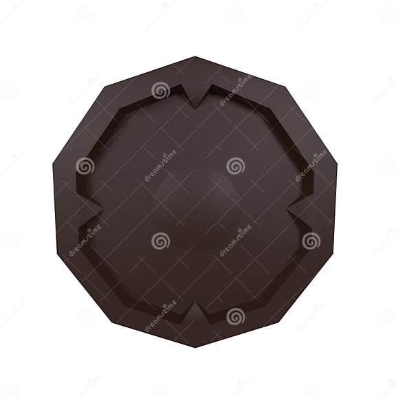 Decorative Black Shield with an Octagonal Shape and Embossed Design ...
