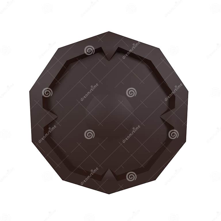 Decorative Black Shield with an Octagonal Shape and Embossed Design ...