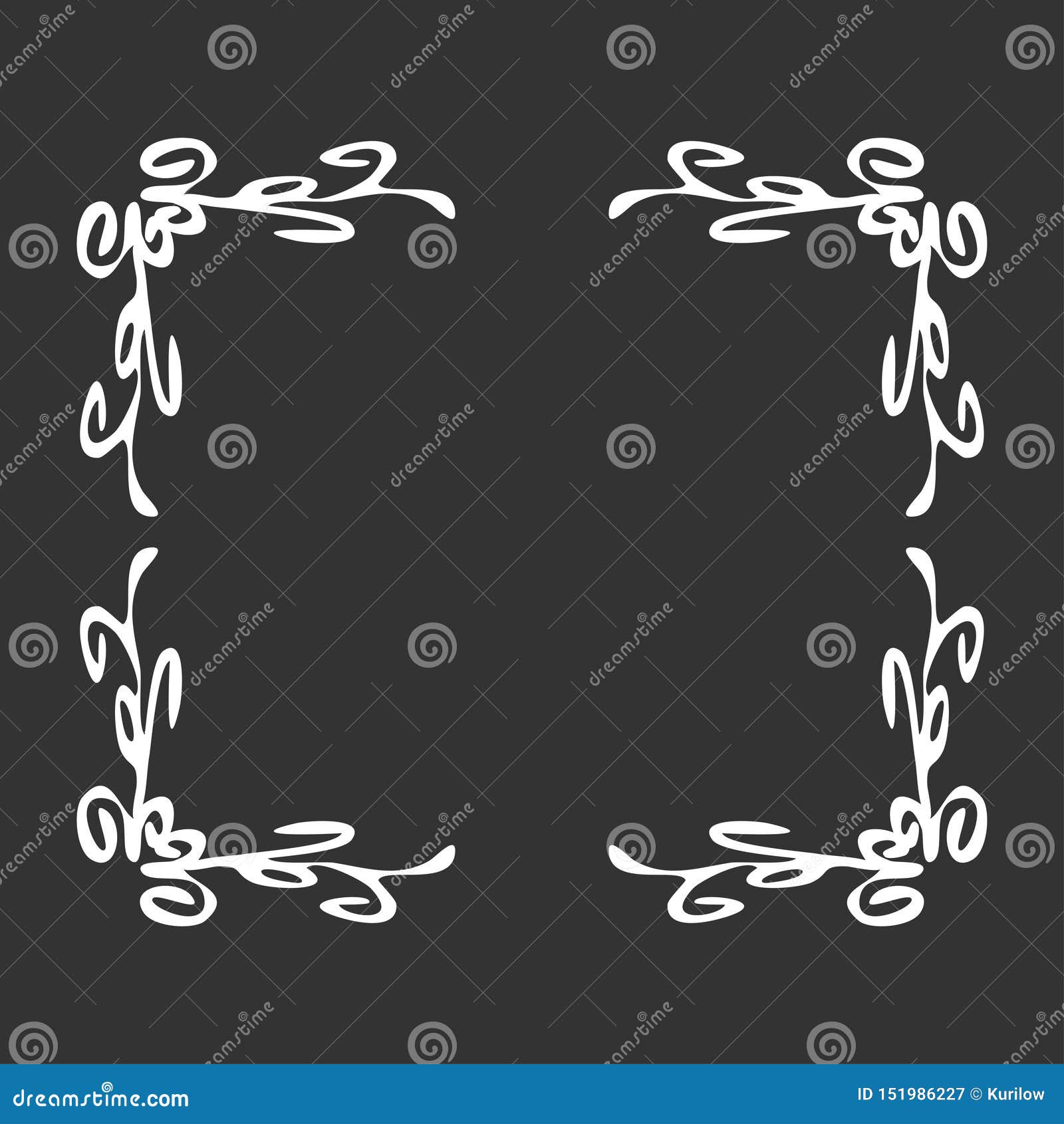 Decorative Black and White Frame for Your Design. Vector Illustration ...
