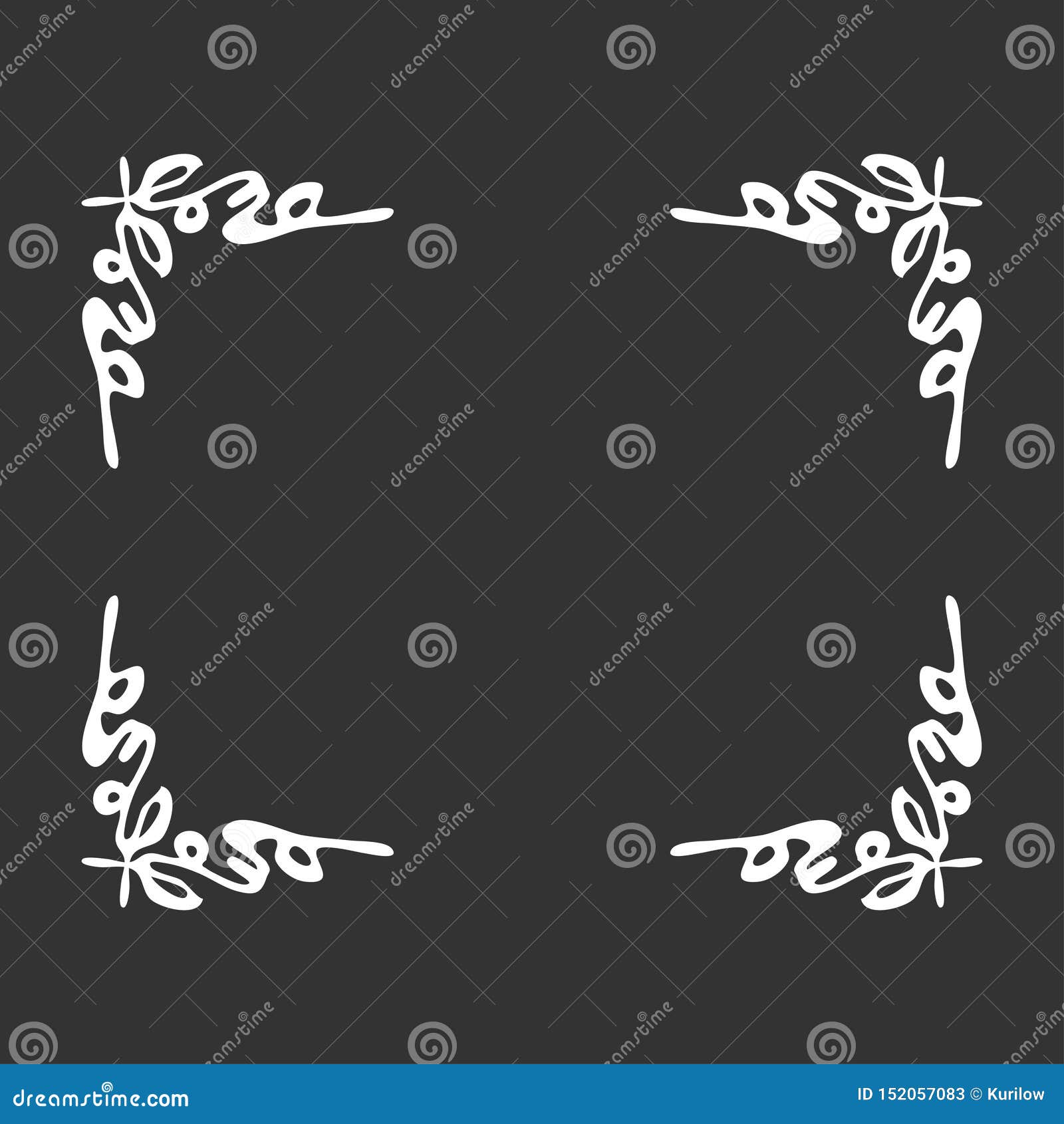 Decorative Black and White Frame for Your Design. Vector Illustration ...