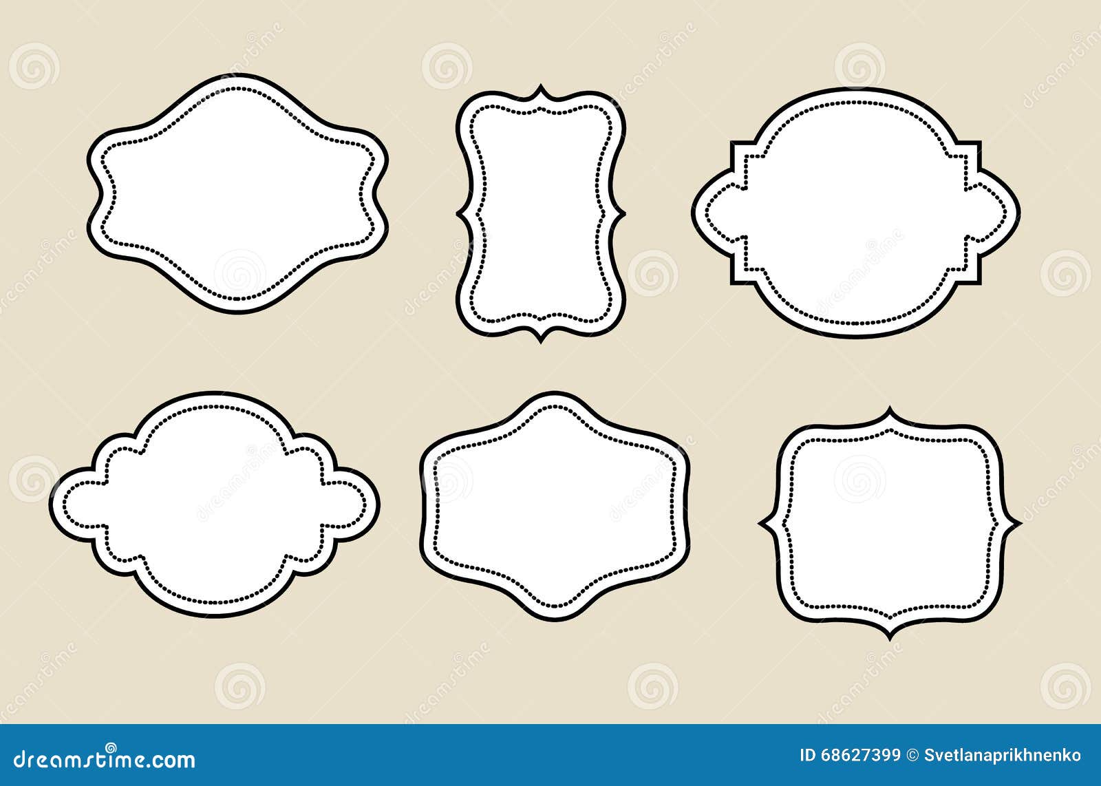 Decorative blank frame stock vector. Illustration of paper - 68627399