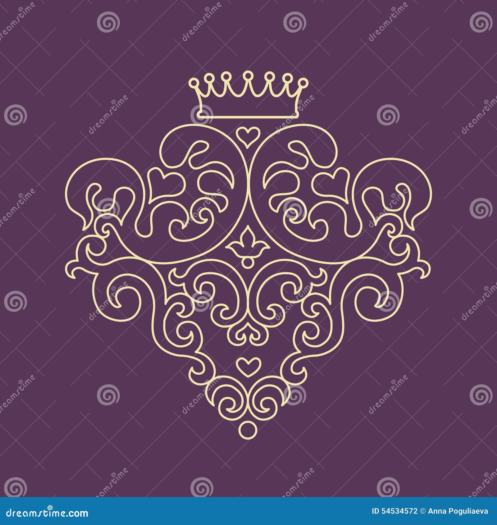 Decorative Blazon for Design Template. Stock Illustration ...