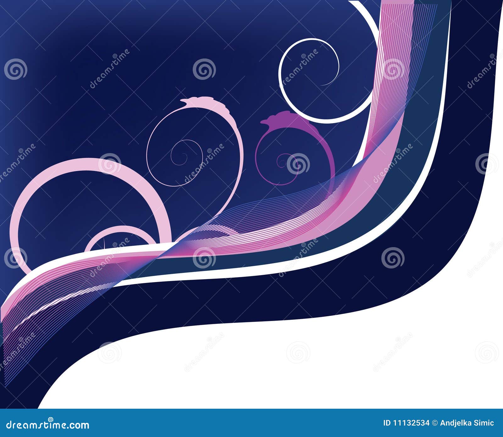 Decorative blue background stock vector. Illustration of blossom - 11132534